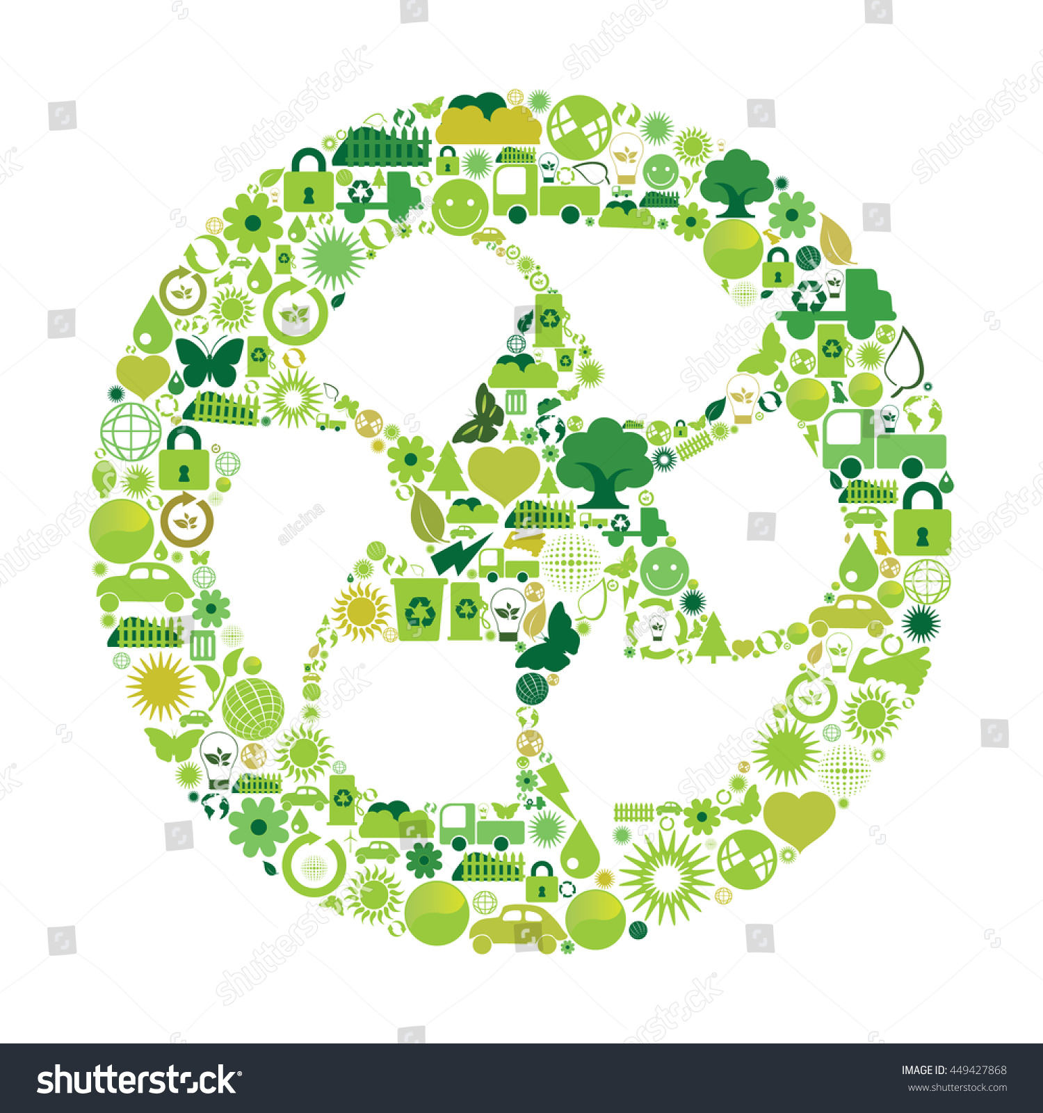 Ecological Symbols Stock Vector (Royalty Free) 449427868 | Shutterstock