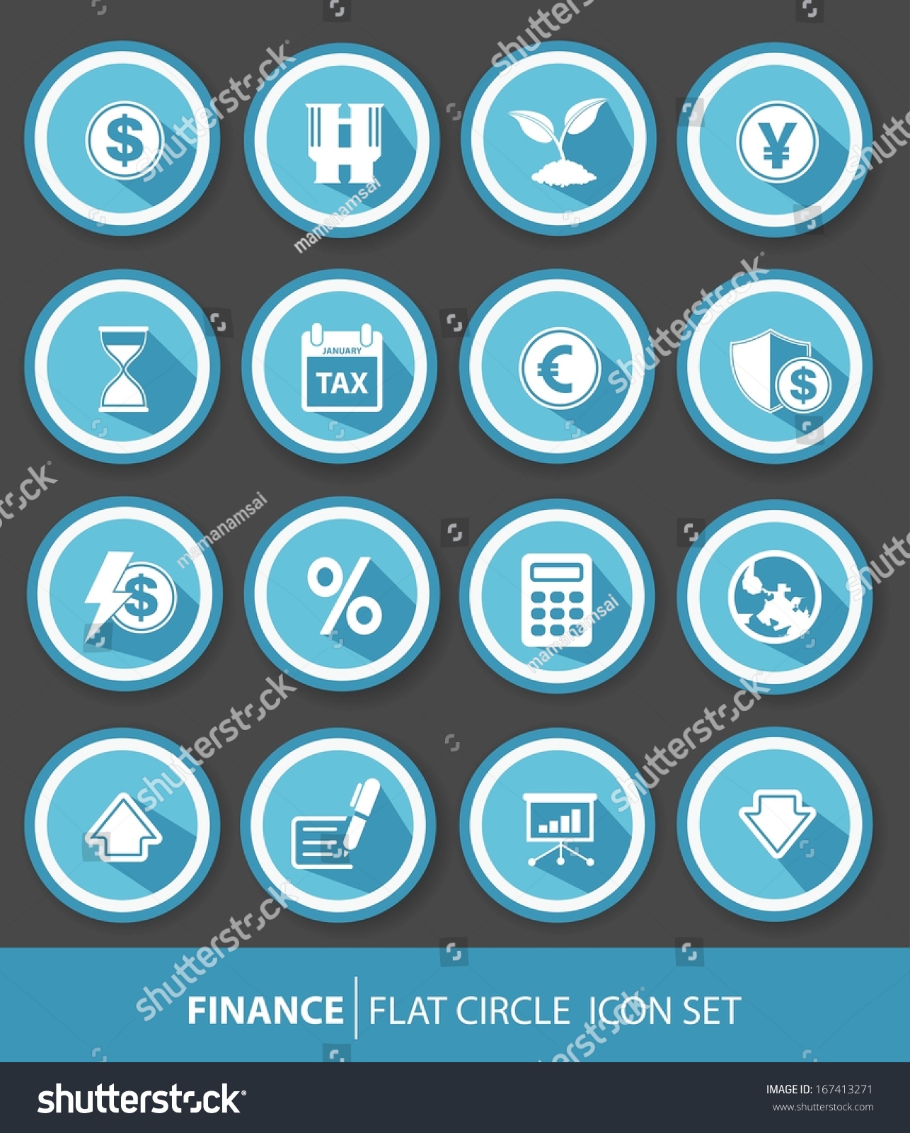 Economic Finance Buttonsblue Versionvector Stock Vector (Royalty Free ...
