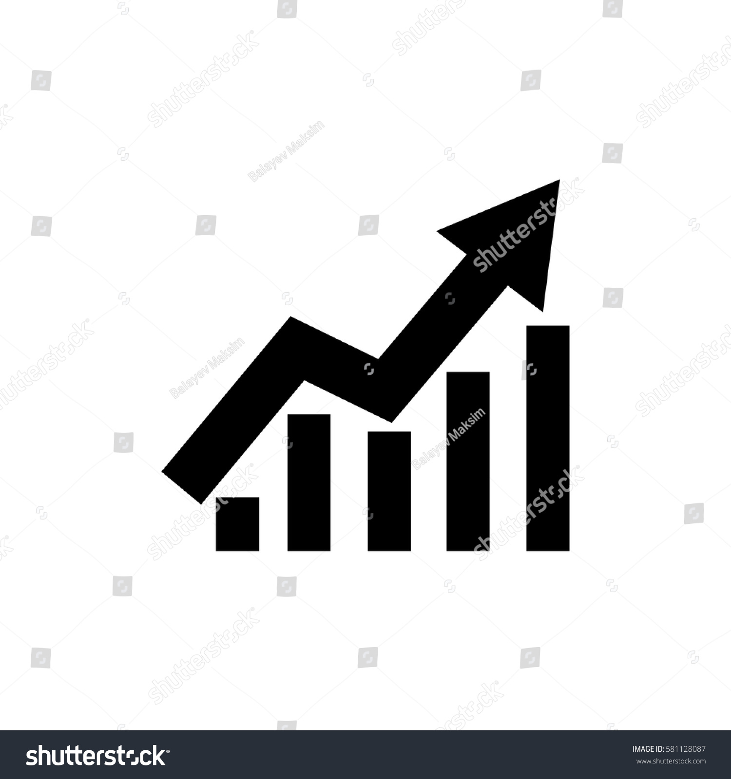 Economic Arrow Icon Vector Illustration Stock Vector (Royalty Free ...
