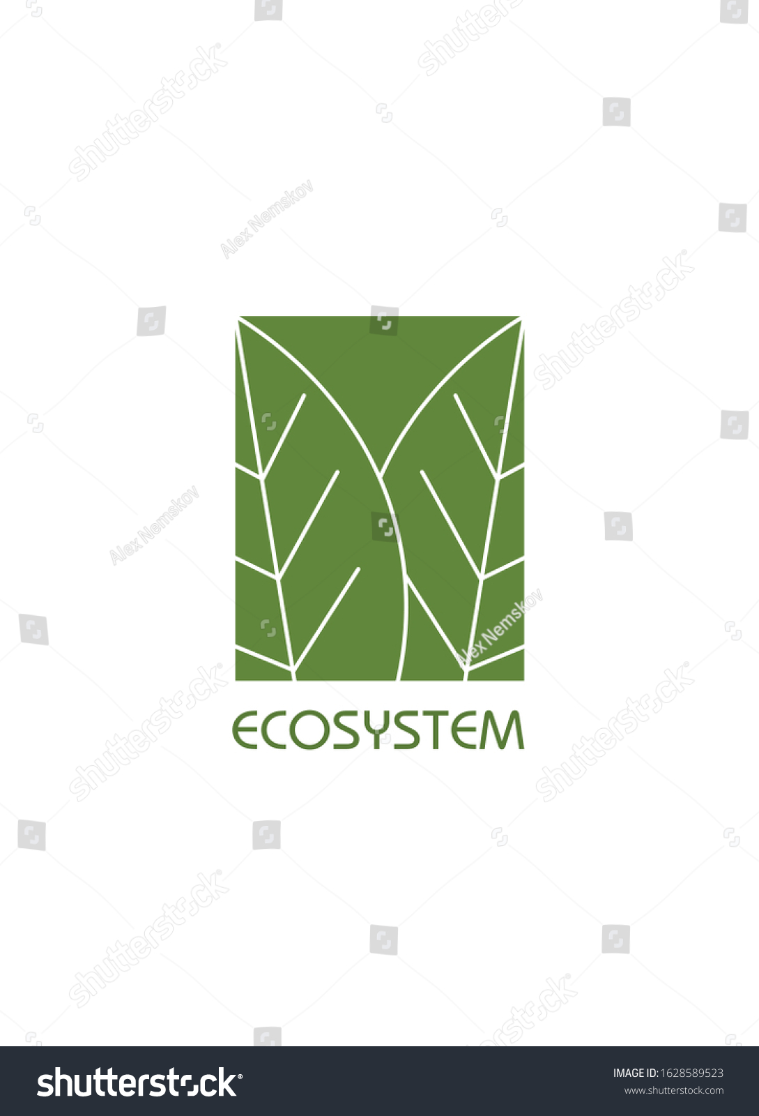 Ecosystem Logo On White Background Stock Vector (Royalty Free) 1628589523
