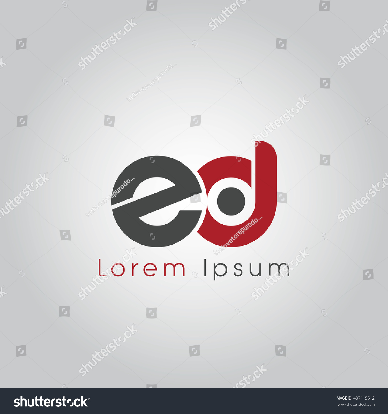 Ed Initial Letter Linked Lowercase Logo Stock Vector (Royalty Free ...