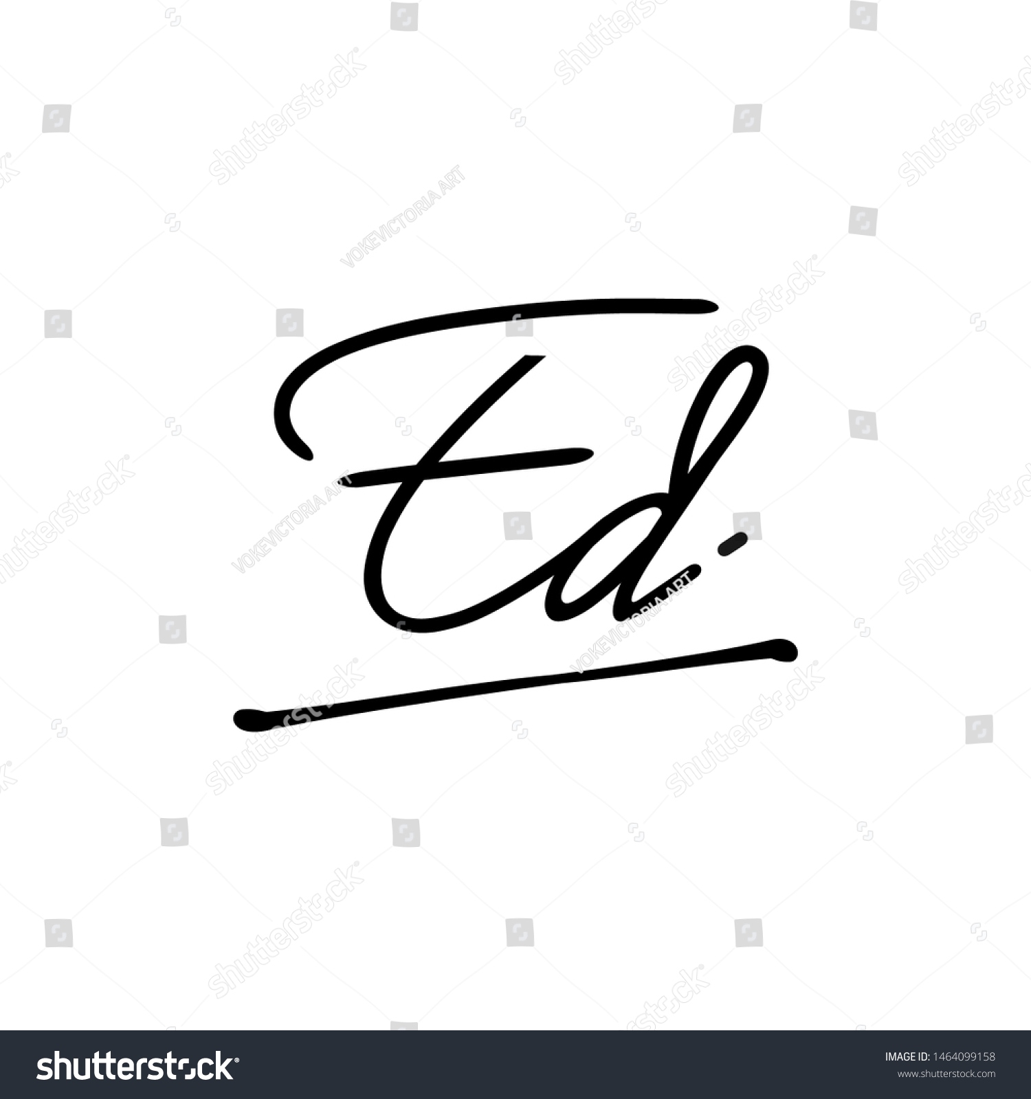 Ed Initial Signature Logo Handwriting Logo Stock Vector (Royalty Free ...