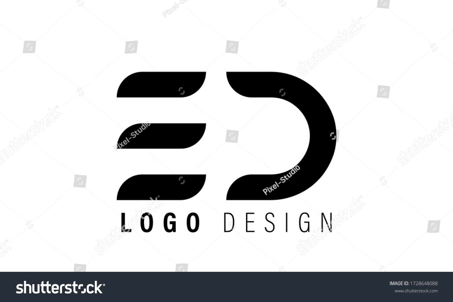 Ed Letter Logo Design Template Vector Stock Vector (Royalty Free ...
