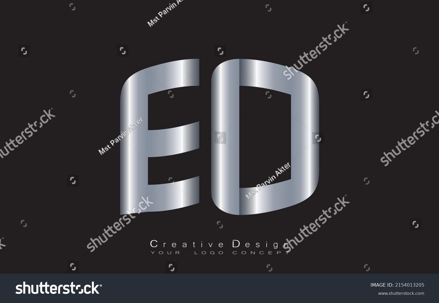 Ed Letter Logo Design Template Vector Stock Vector (Royalty Free ...