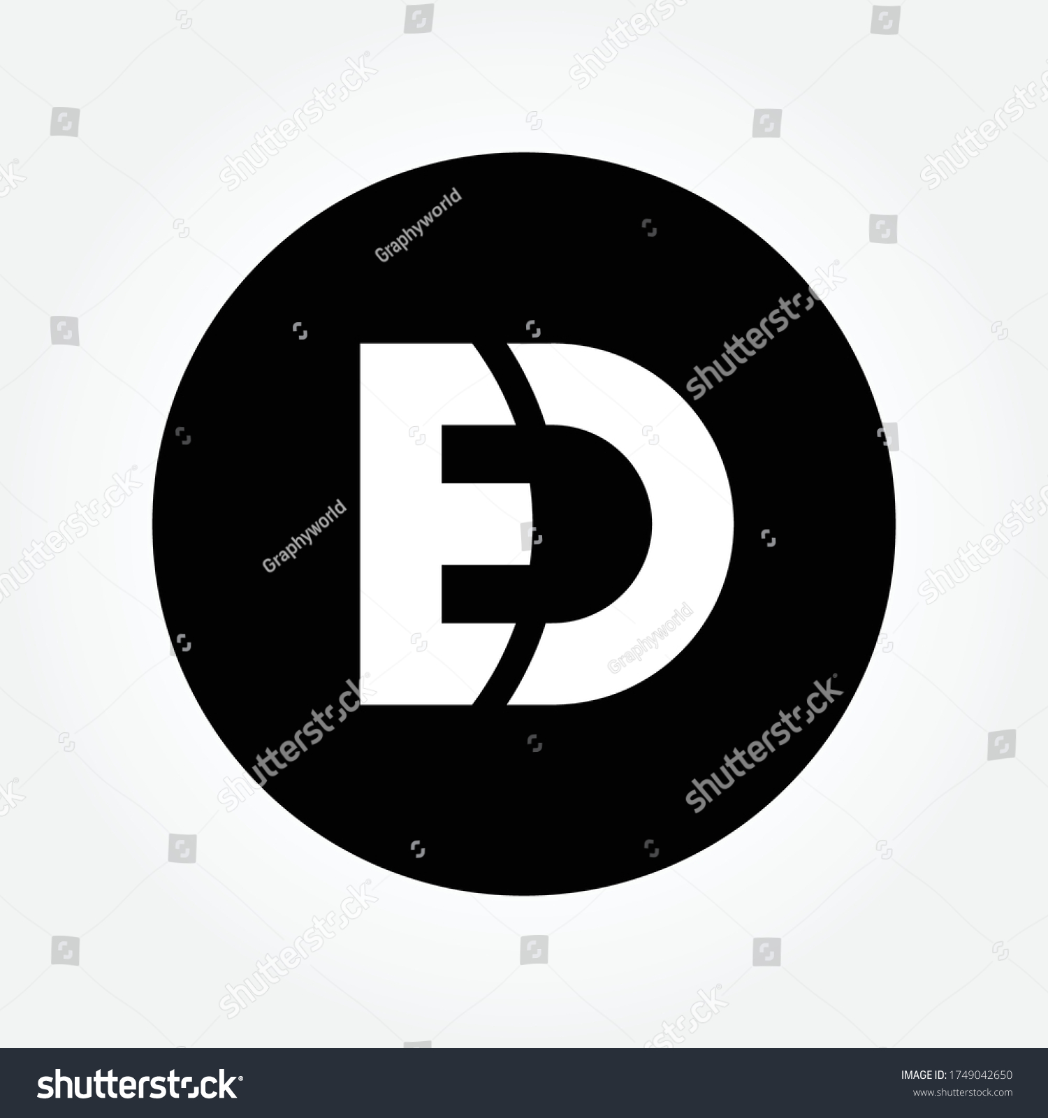 Ed Letter Logo Design Vector Multiple Stock Vector (Royalty Free ...