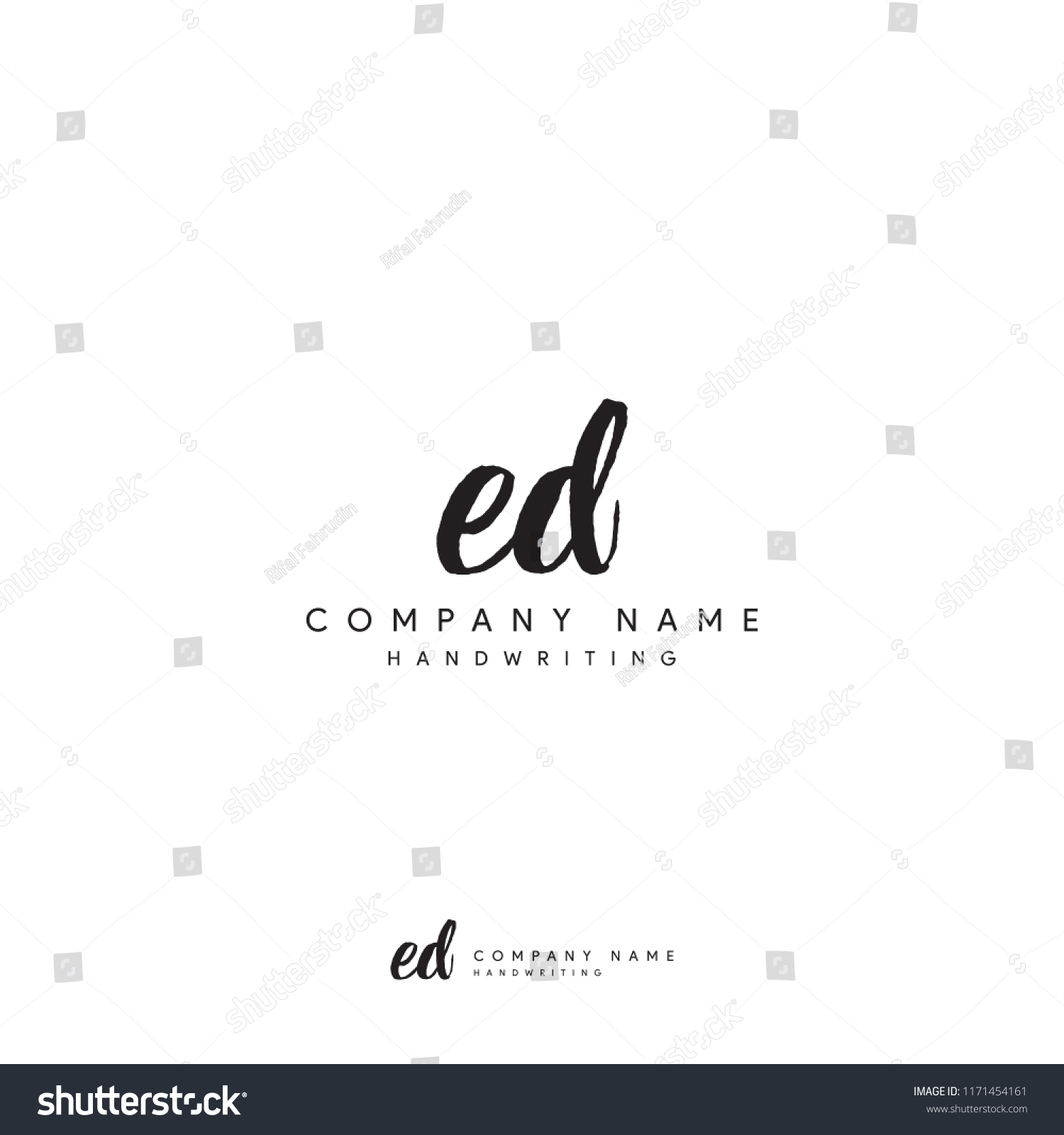Ed Signature Logo Vector Stock Vector (Royalty Free) 1171454161