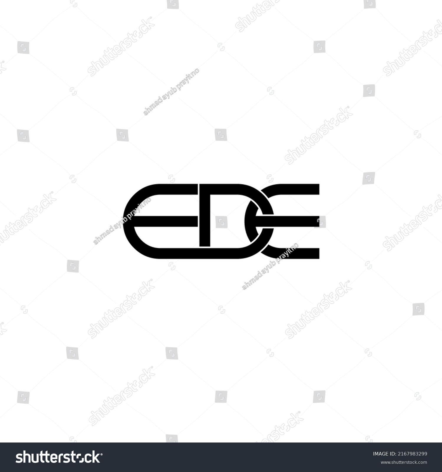 Ede Typography Letter Monogram Logo Design Stock Vector (Royalty Free ...