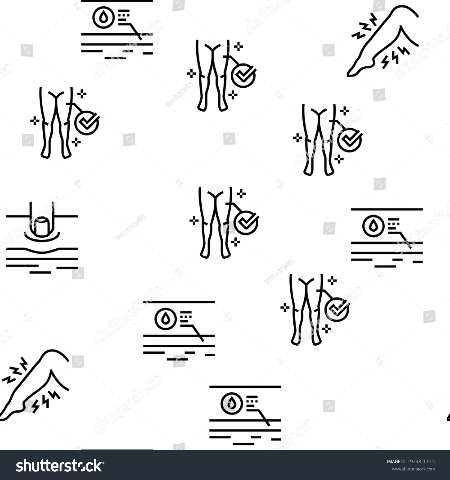Edema Disease Symptom Vector Seamless Pattern Stock Vector (Royalty ...