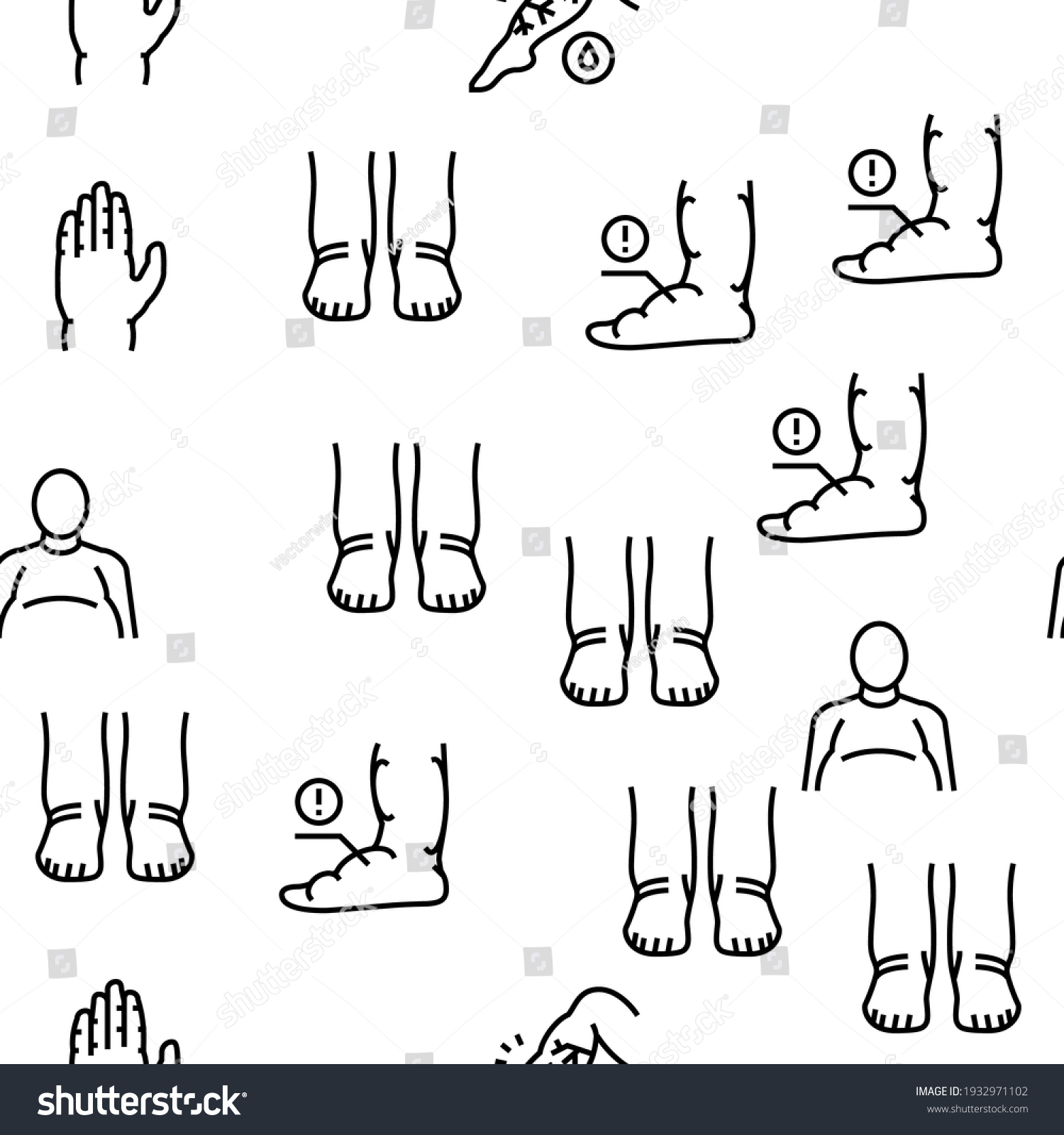 Edema Disease Symptom Vector Seamless Pattern: Vector có sẵn (miễn phí ...