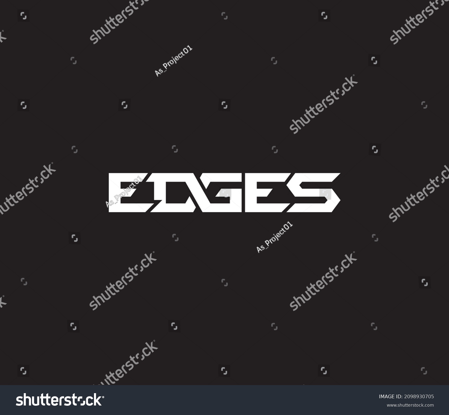 Edges Logo Design Text Letter Typhography Stock Vector (Royalty Free ...