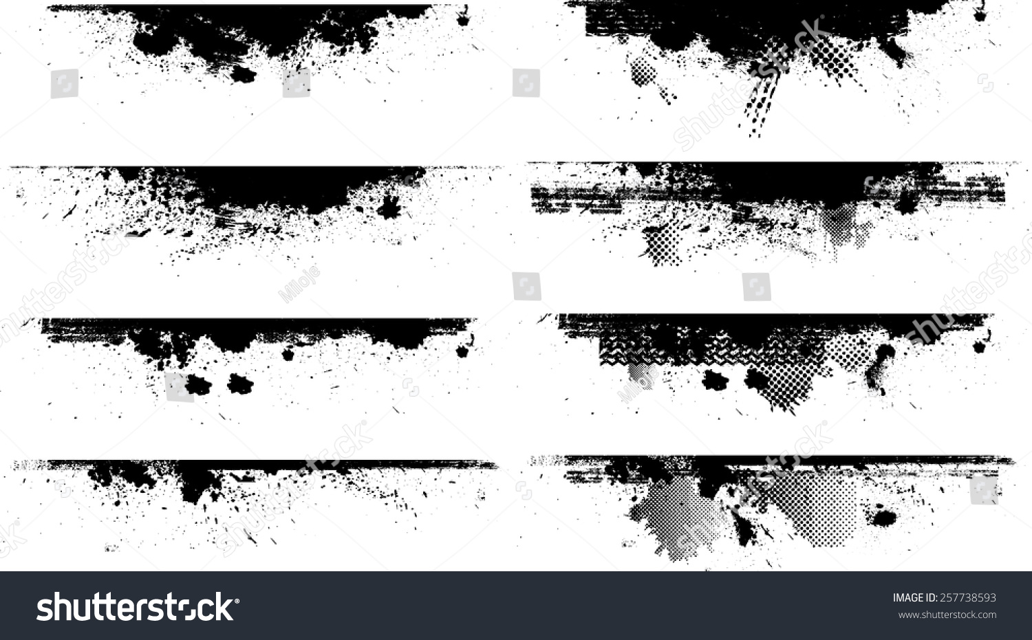 Edges Vector Set Design Elements Grunge Stock Vector (Royalty Free ...