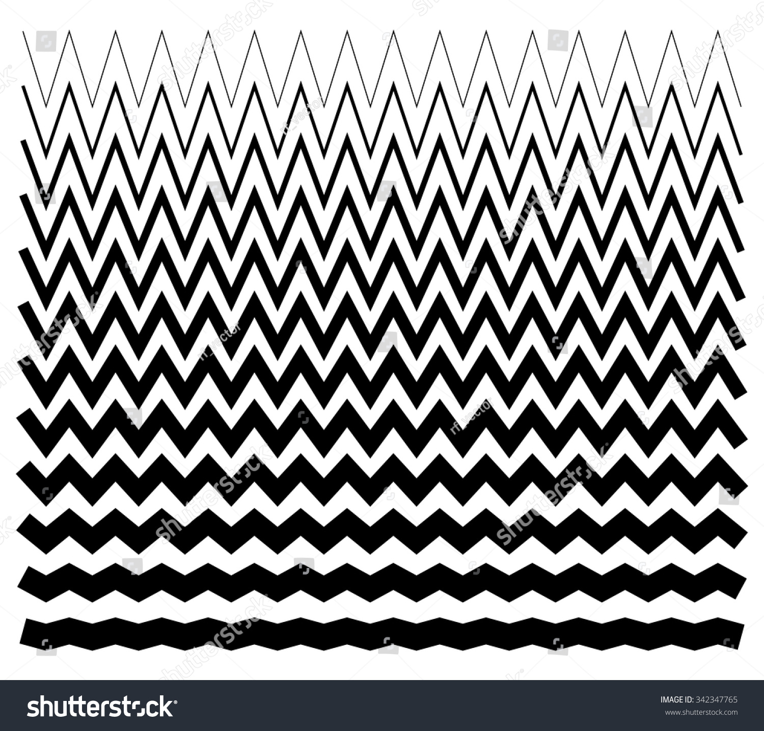 Edgy Pointed Zig Zag Lines Jagged Stock Vector (Royalty Free) 342347765 ...