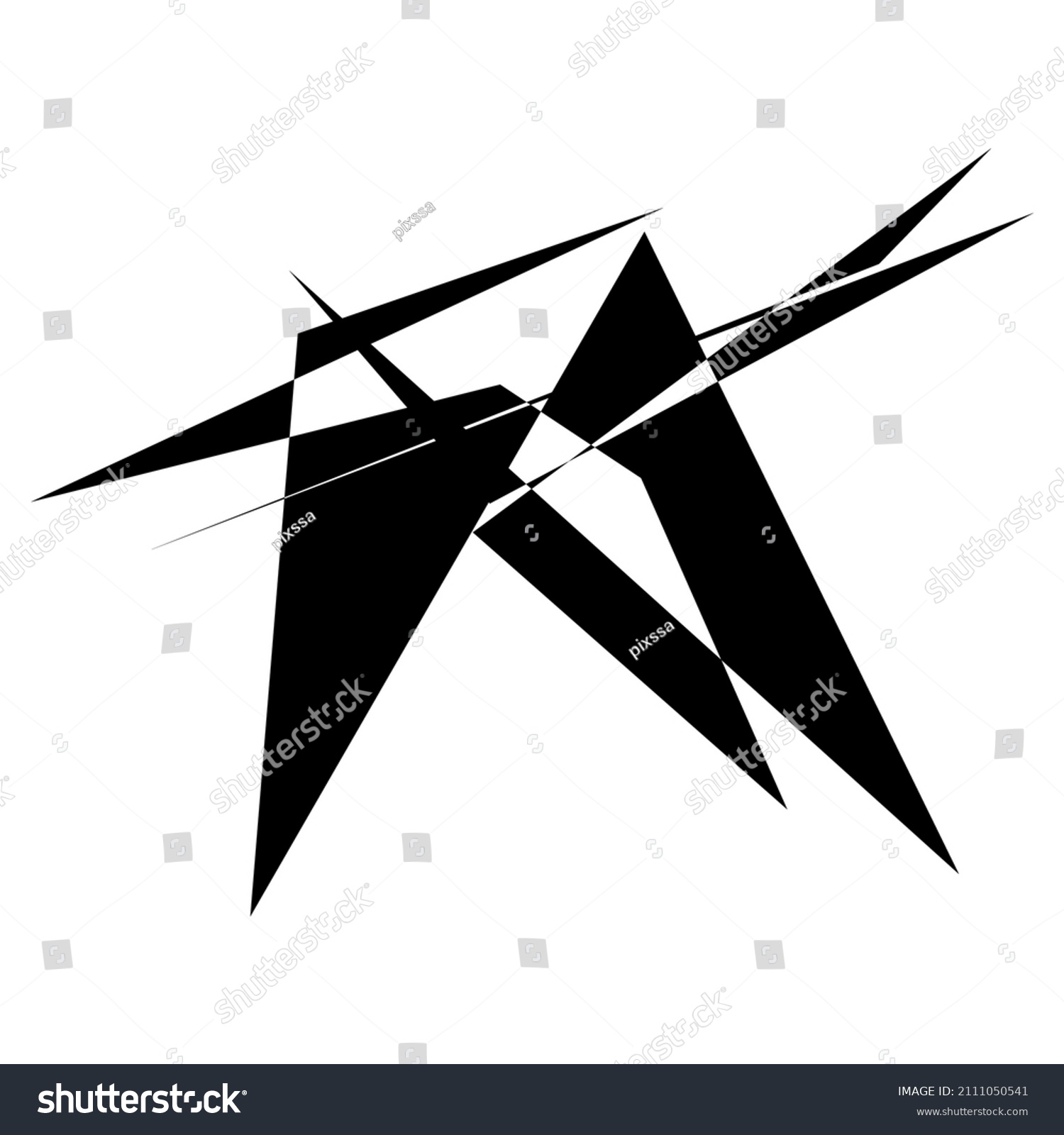 Edgy Ruptured Shatter Splinter Shape Design Stock Vector (Royalty Free ...