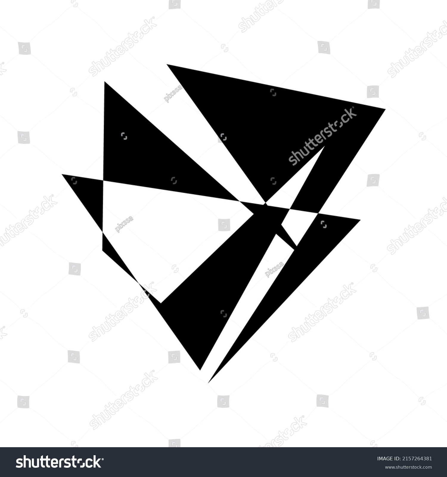 Edgy Ruptured Shatter Splinter Shape Design Stock Vector (Royalty Free ...