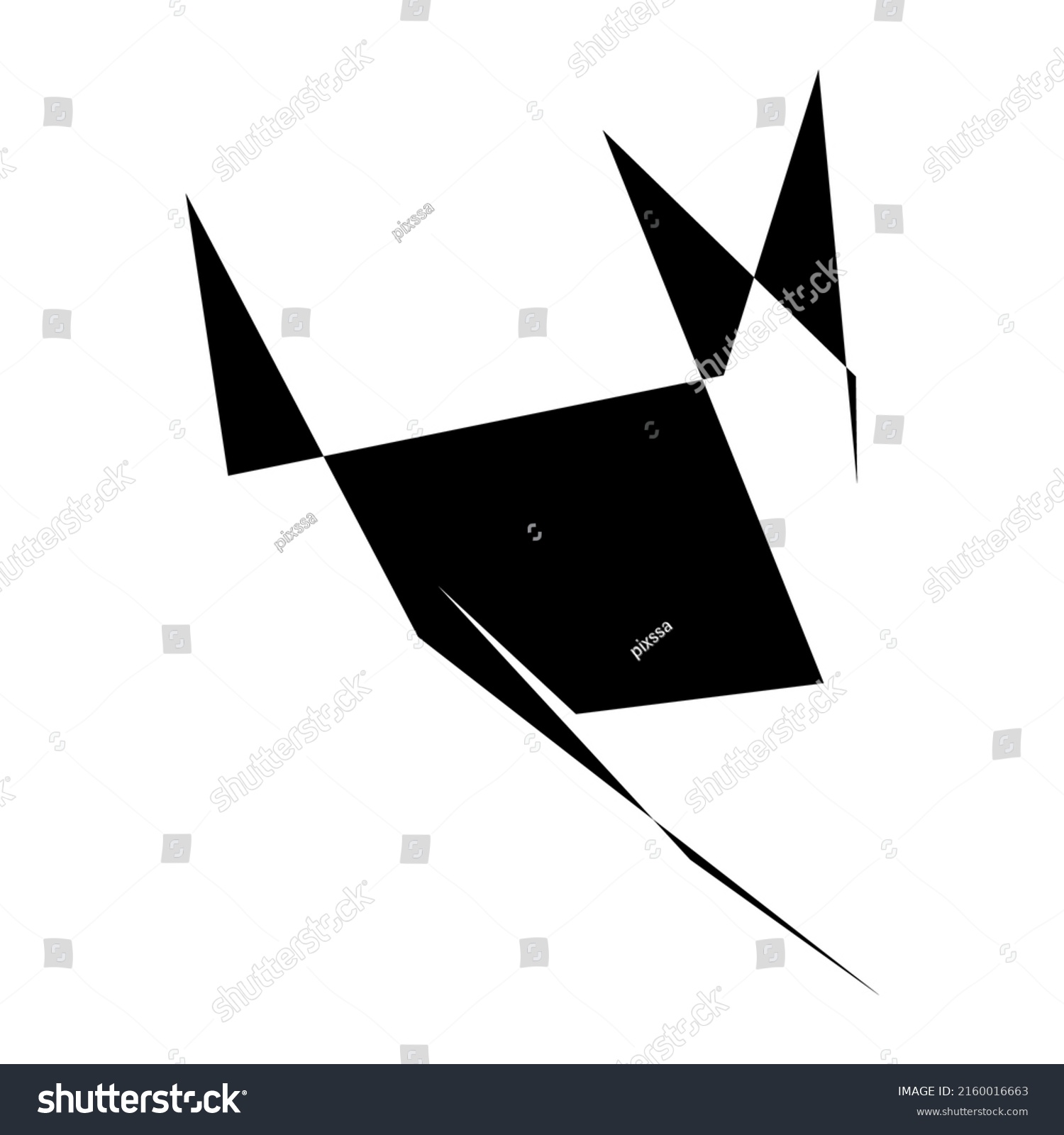 Edgy Ruptured Shatter Splinter Shape Design Stock Vector (Royalty Free ...
