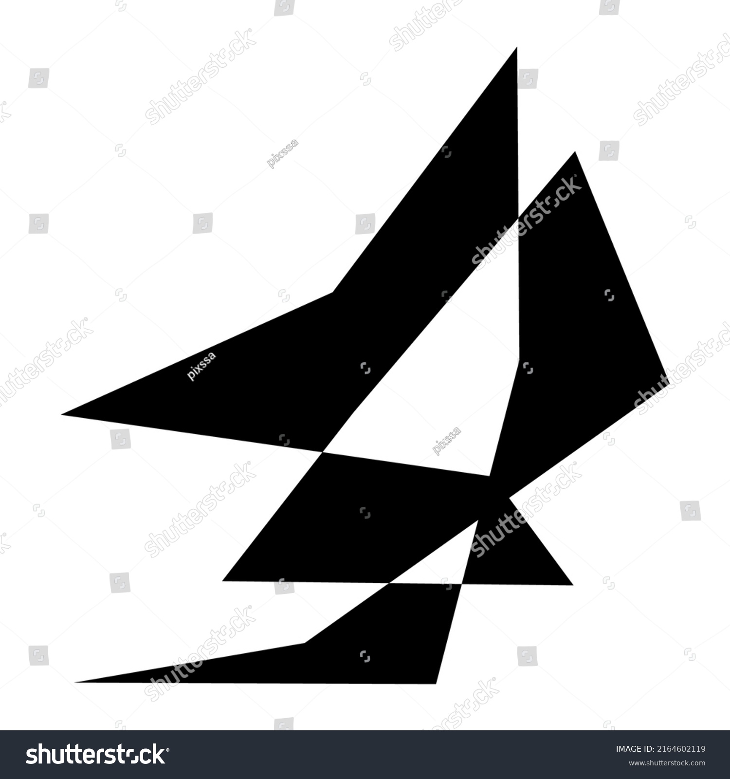 Edgy Ruptured Shatter Splinter Shape Design Stock Vector (Royalty Free ...