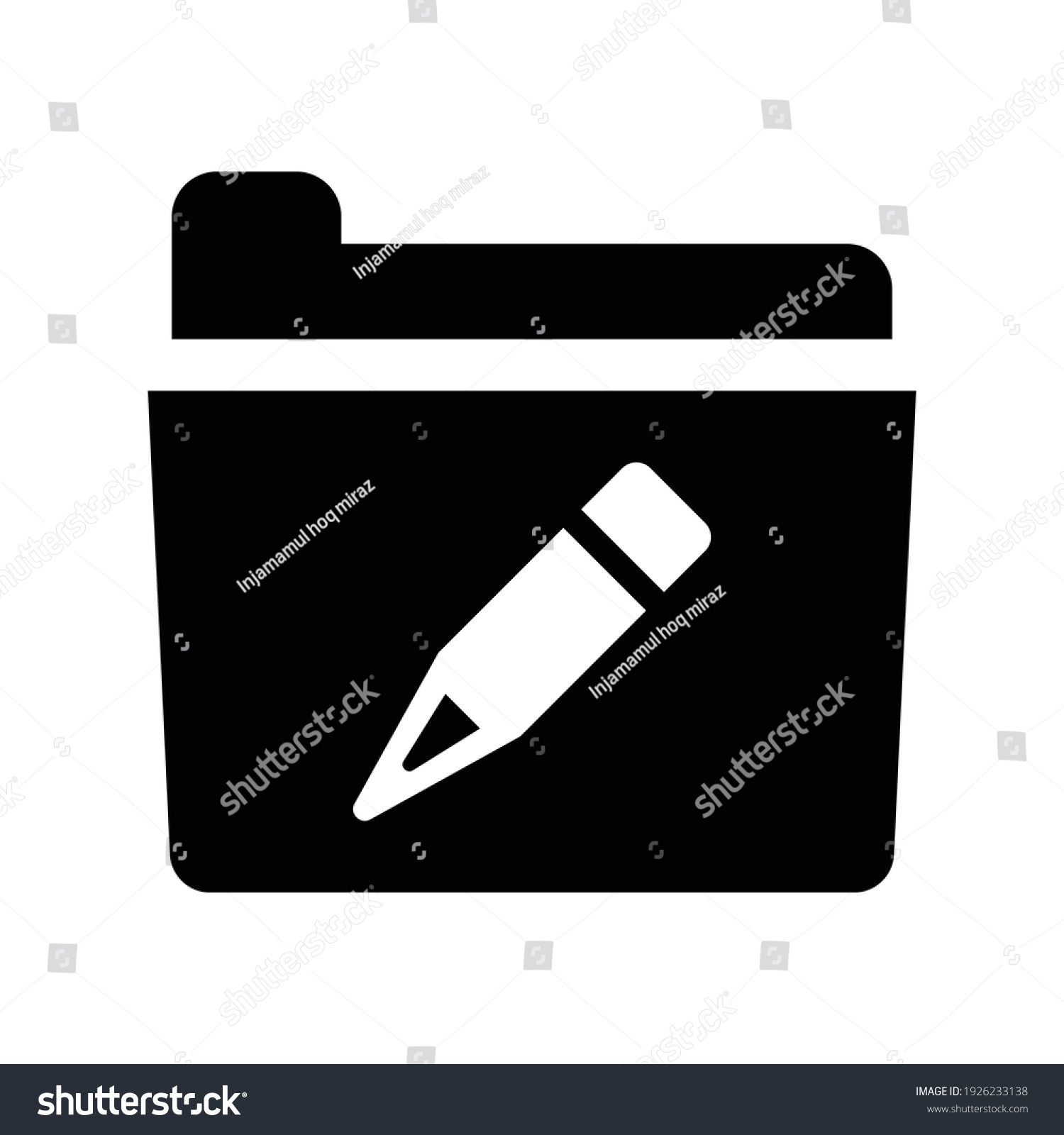 Edit Folder Iconeducationfile Vector Illustration Stock Vector (Royalty ...