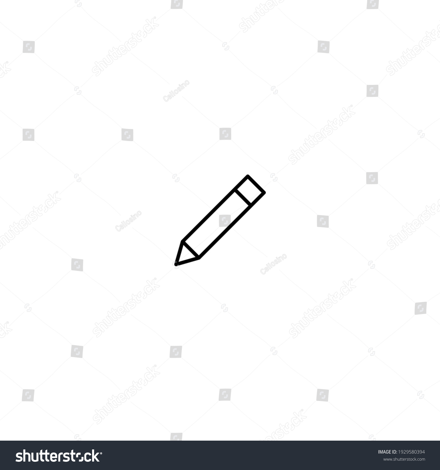 Edit Line Art Vector Icon Stock Vector (Royalty Free) 1929580394