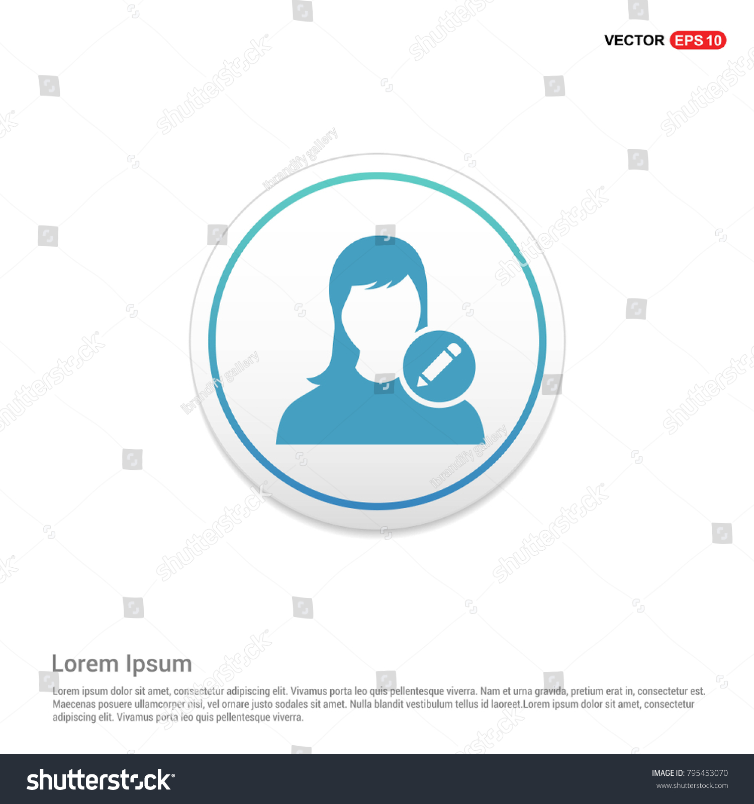 Edit User Icon White Background Icon Stock Vector (Royalty Free ...