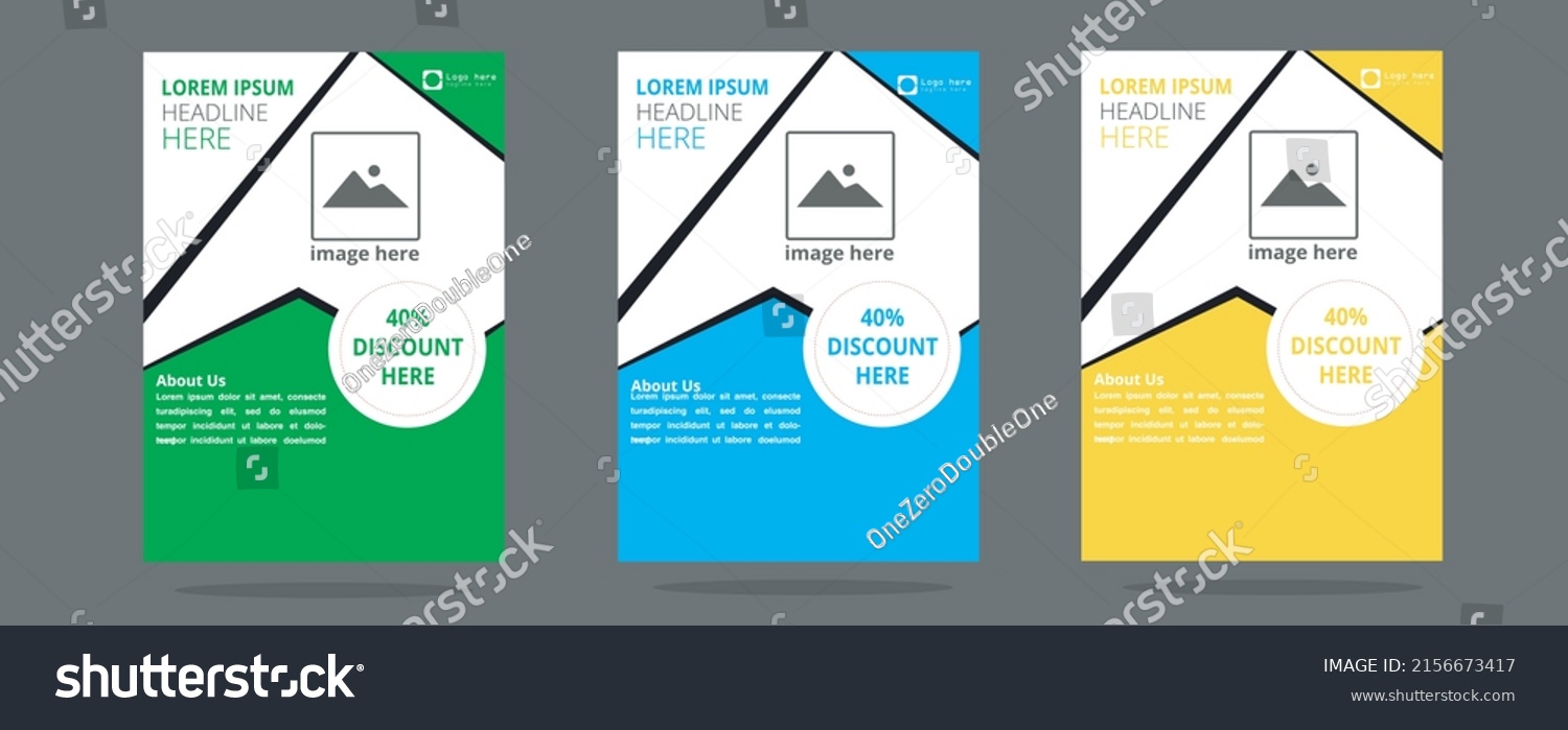 Editable Printable Flyer Design Template Stock Vector (Royalty Free ...