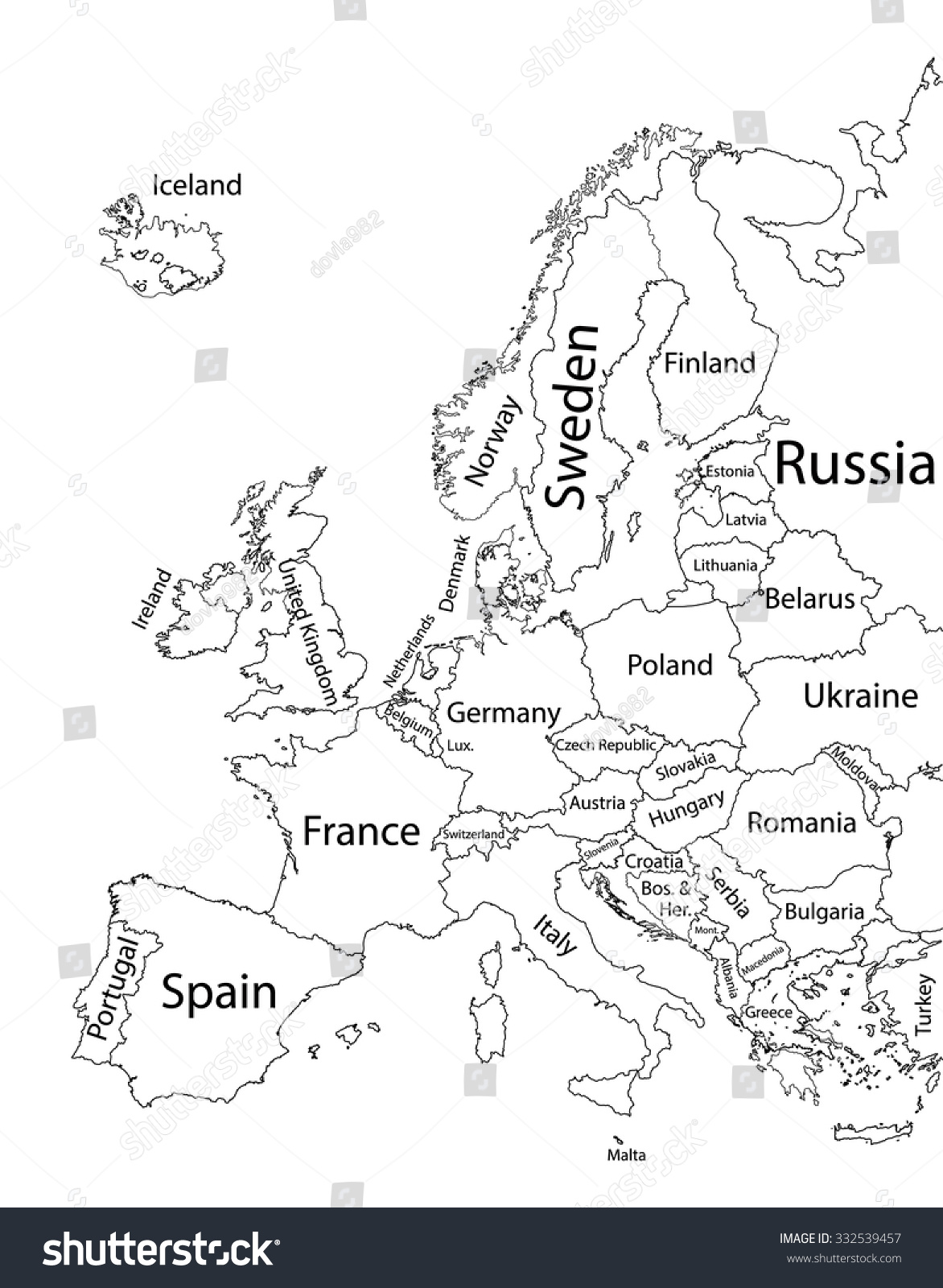 Editable Blank Vector Map Europe Vector: เวกเตอร์สต็อก (ปลอดค่า ... Editable Blank Vector Map Europe Vector: เวกเตอร์สต็อก (ปลอดค่า ...