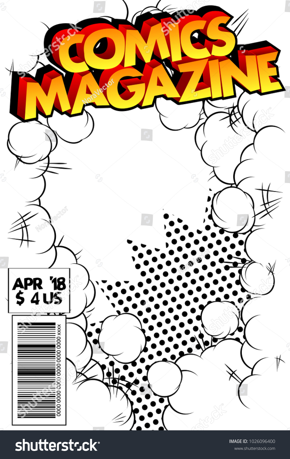 Editable Comic Book Cover Abstract Explosion Stock Vector (Royalty Free ...