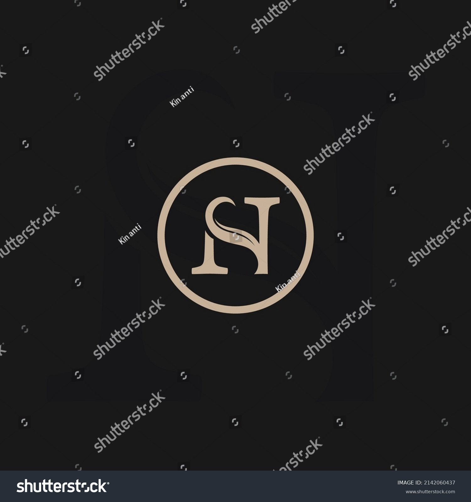 Editable Font Letter Sn Initial Vector Stock Vector (Royalty Free ...