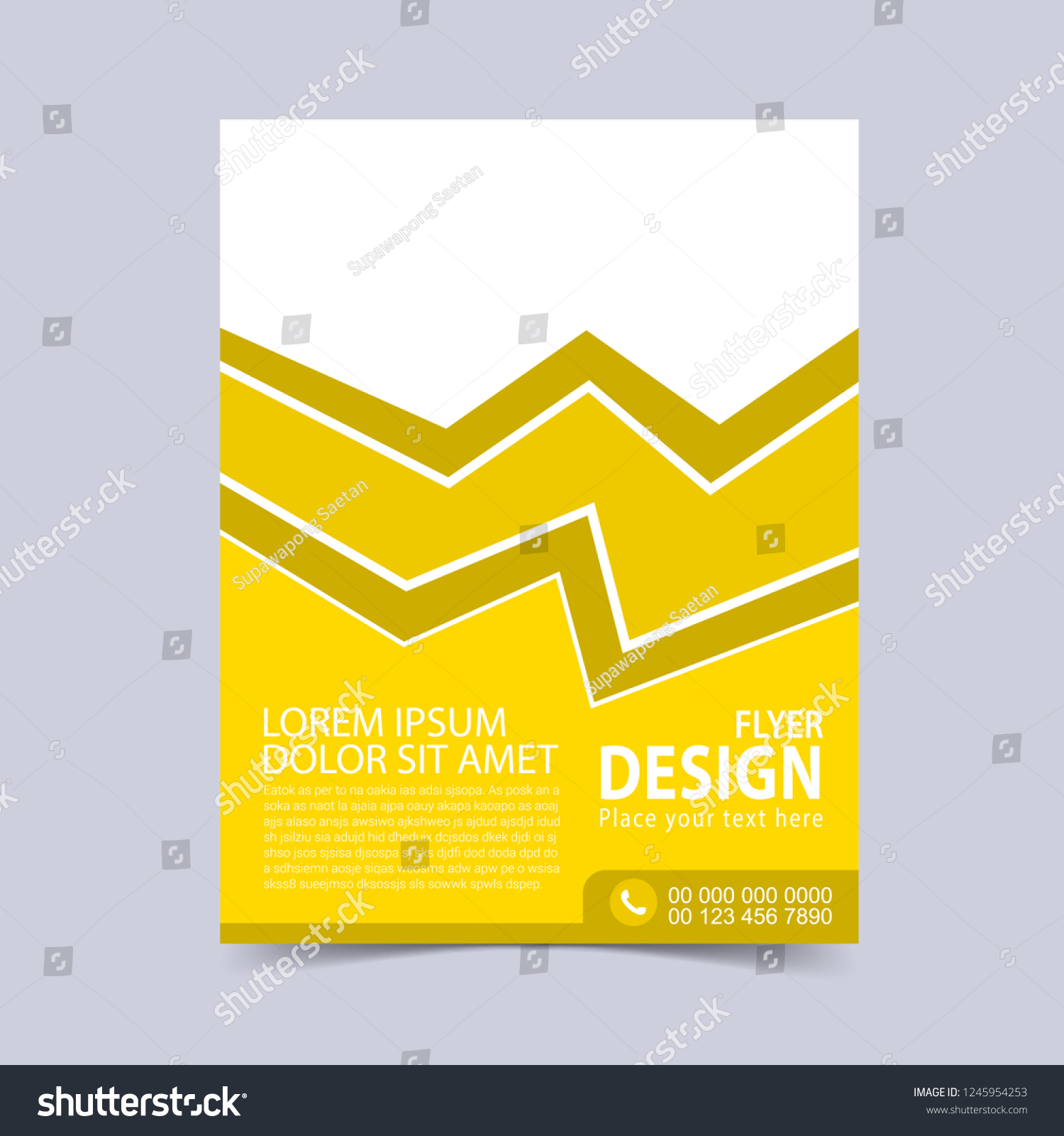 Editable Gold Flyer Design Template Vector Stock Vector (Royalty Free ...