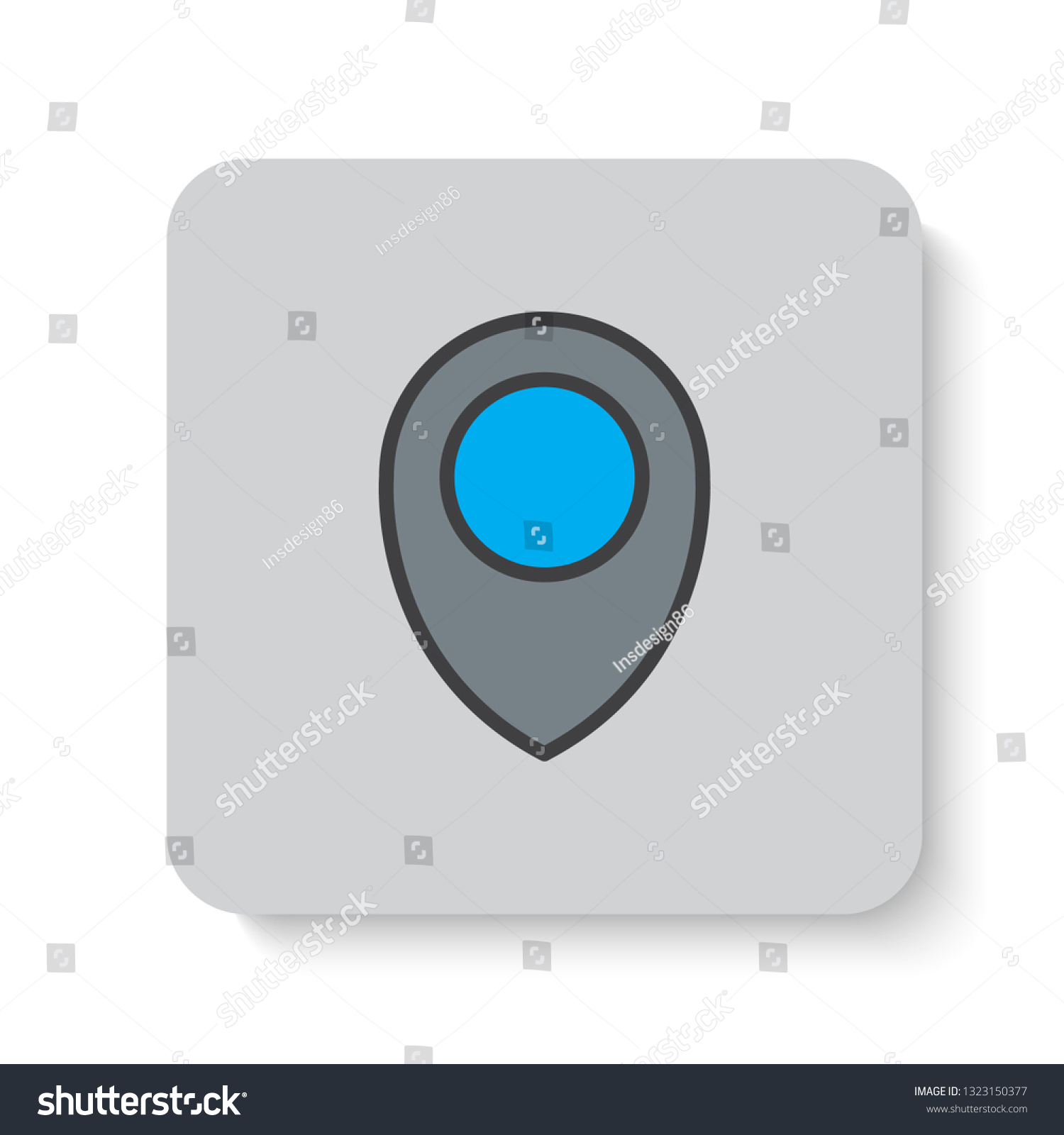 Editable Pin Icon Vector Design Modern Stock Vector (Royalty Free ...