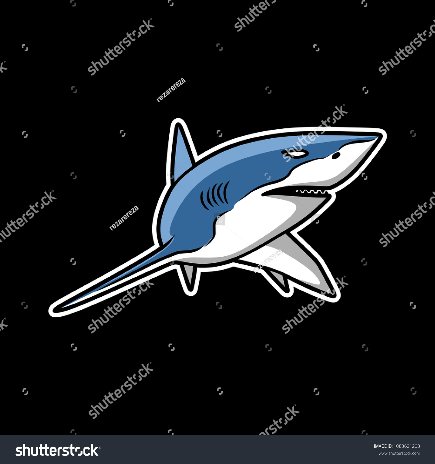 Editable Shark Vector Your Logo Stock Vector (Royalty Free) 1083621203 ...