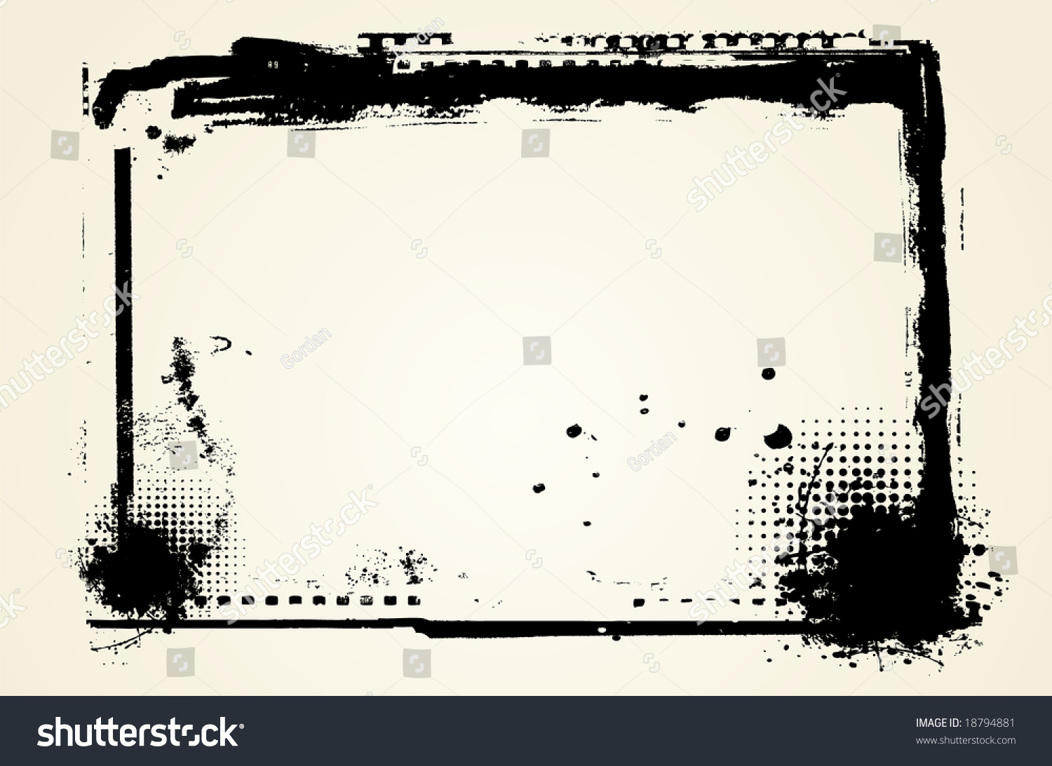 Editable Vector Distressed Dark Border Nice Stock Vector 18794881 ...