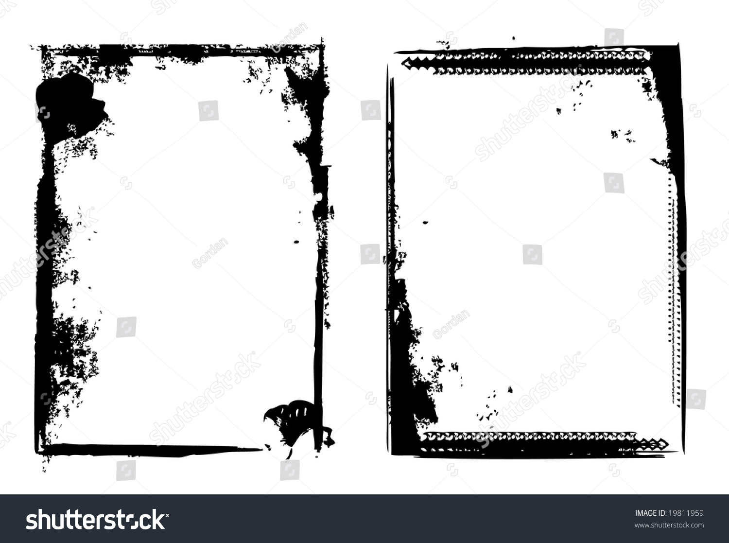 Editable Vector Distressed Dark Borders Nice Stock Vector 19811959 ...