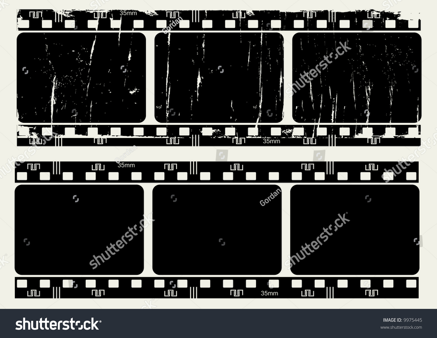Editable Vector Film Frame Normal Grunge Stock Vector (Royalty Free ...