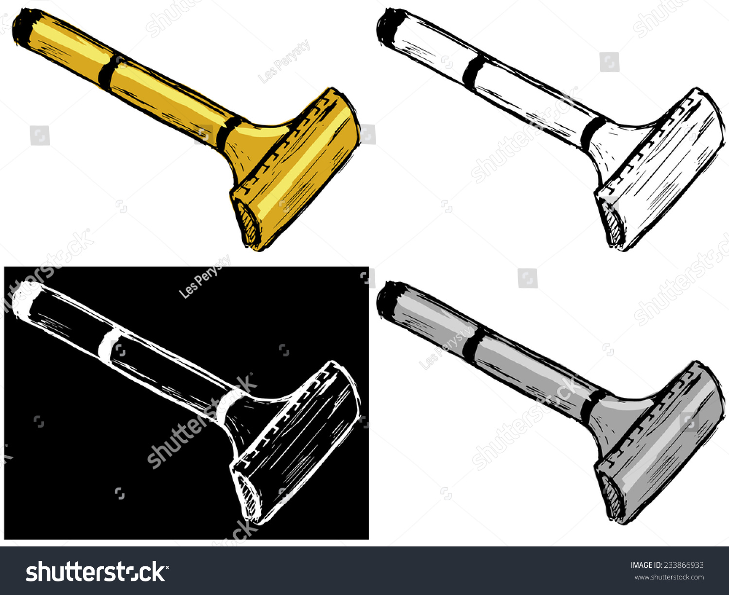 Editable Vector Illustrations Variations Safety Razor Stock Vector ...