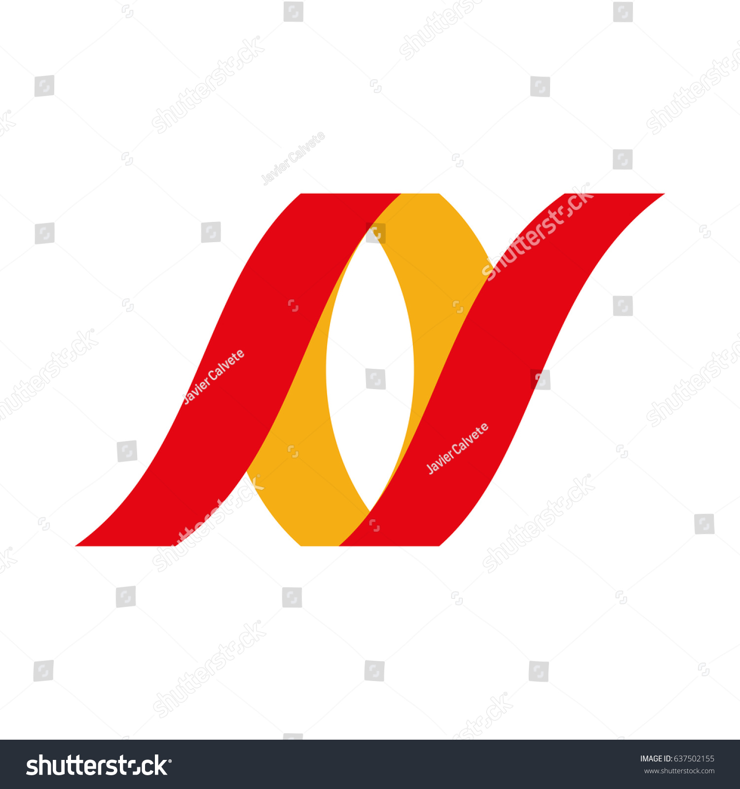 Editable Vector Logo Red Yellow: vetor stock (livre de direitos ...