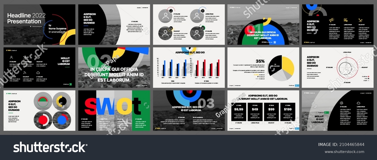 Editable Vector Presentation Templates Design Elements Stock Vector ...