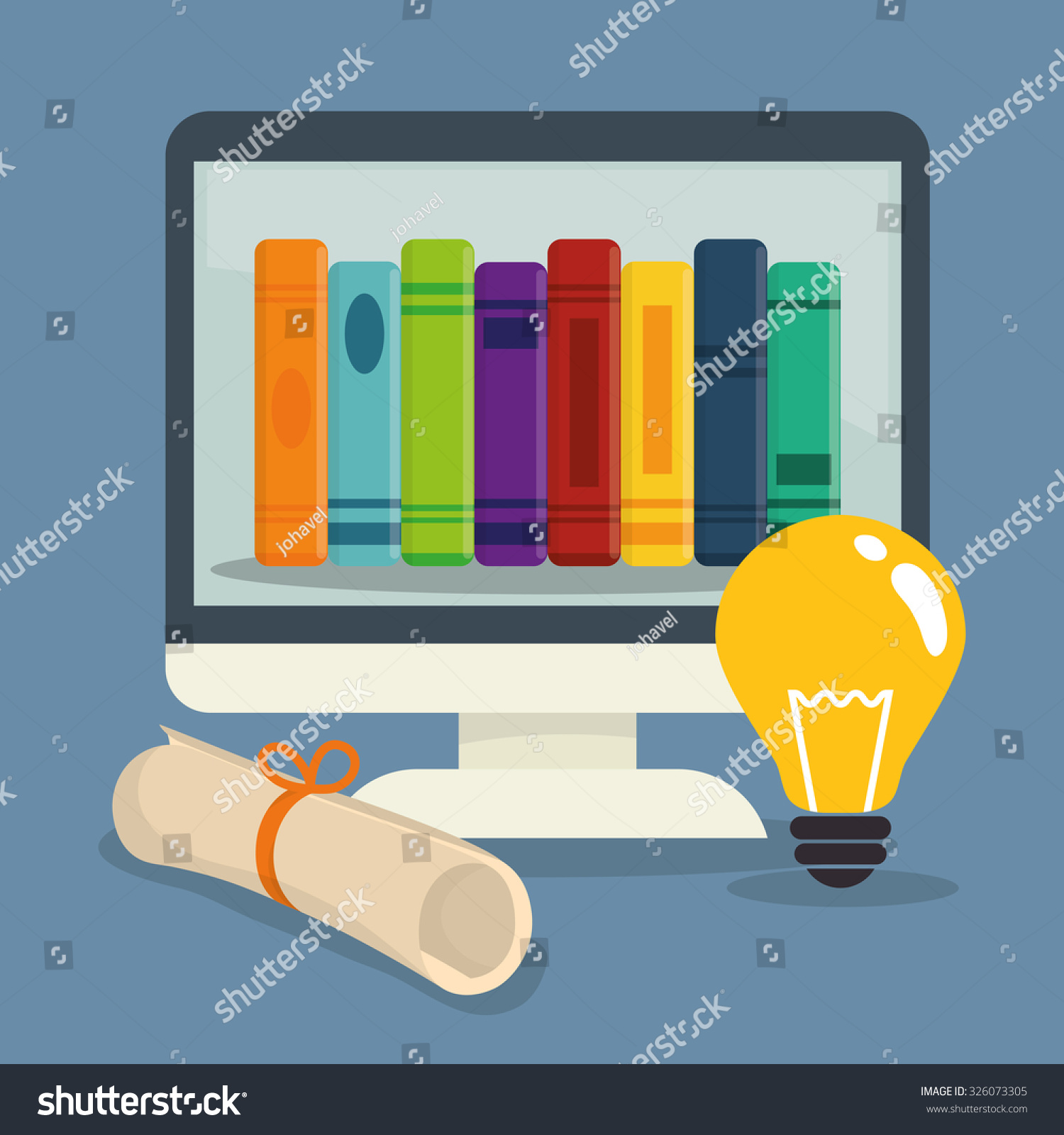 Education Elearning Graphic Design Vector Illustration Stock Vector ...