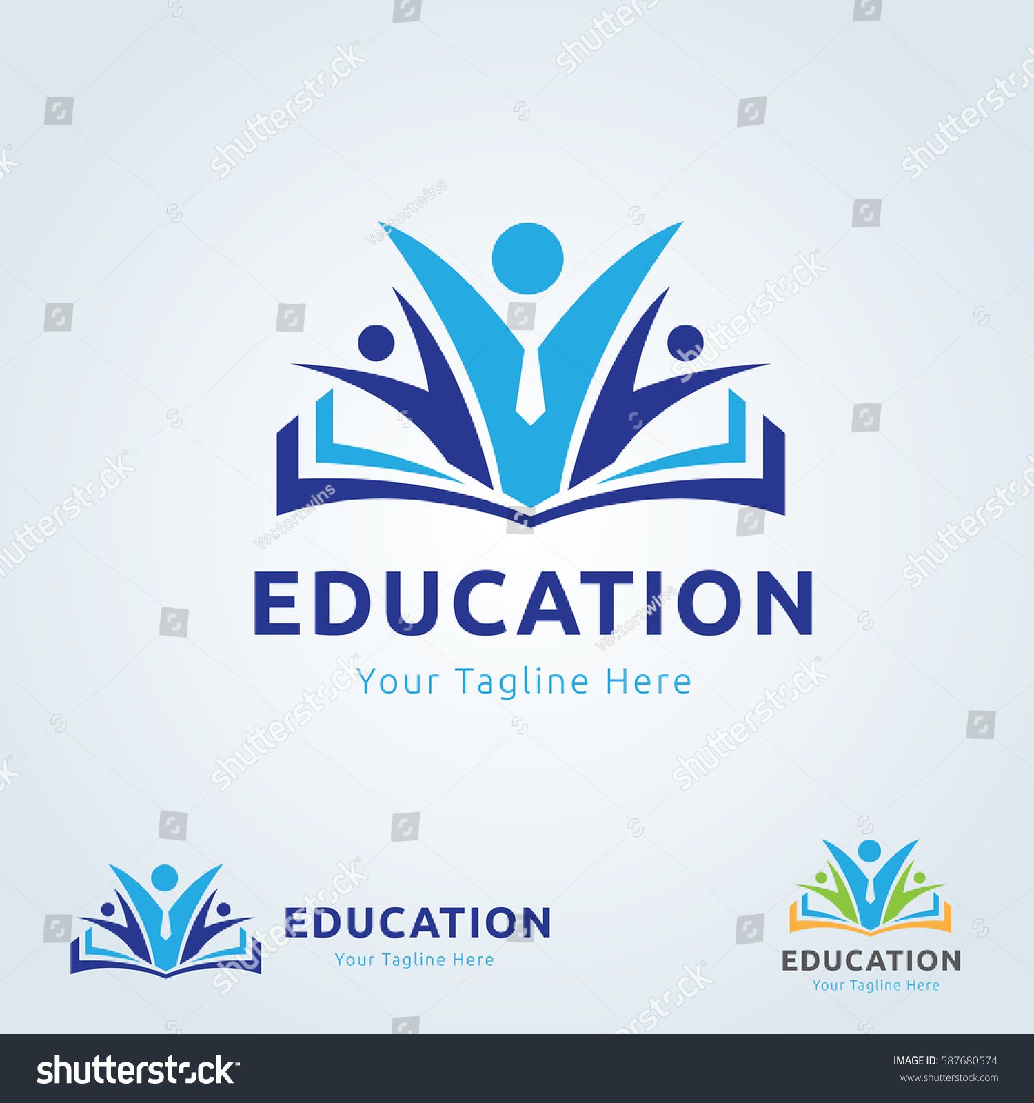 Education Learning Logo: vector de stock (libre de regalías) 587680574