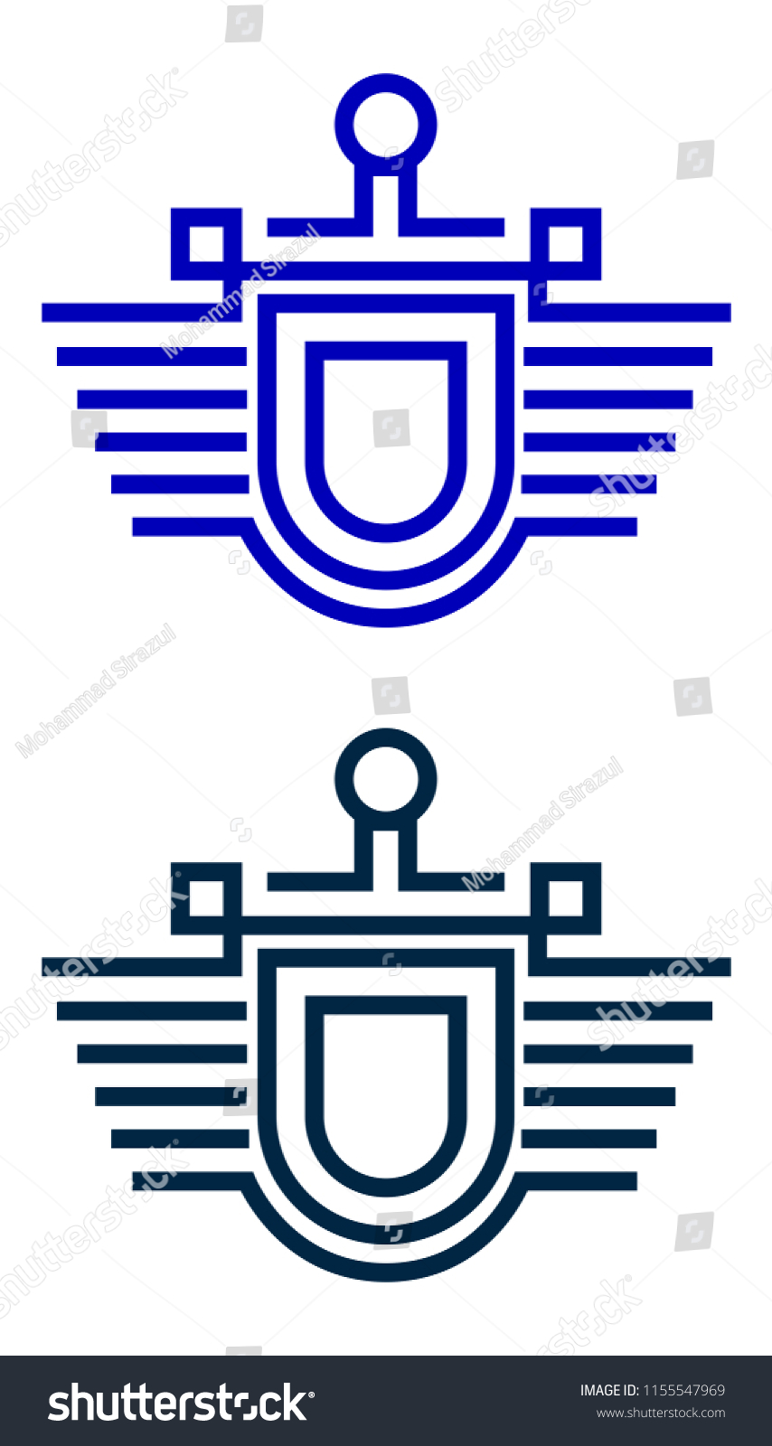 Education Batch Logo Design Illustration Stock Vector (Royalty Free ...