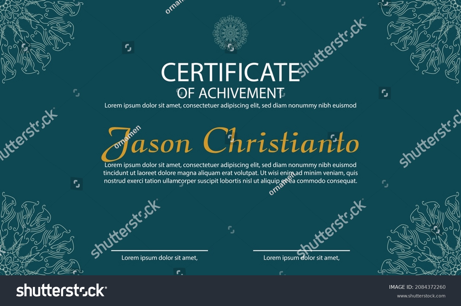 Education Certificate Template Document Vector Layout Stock Vector ...
