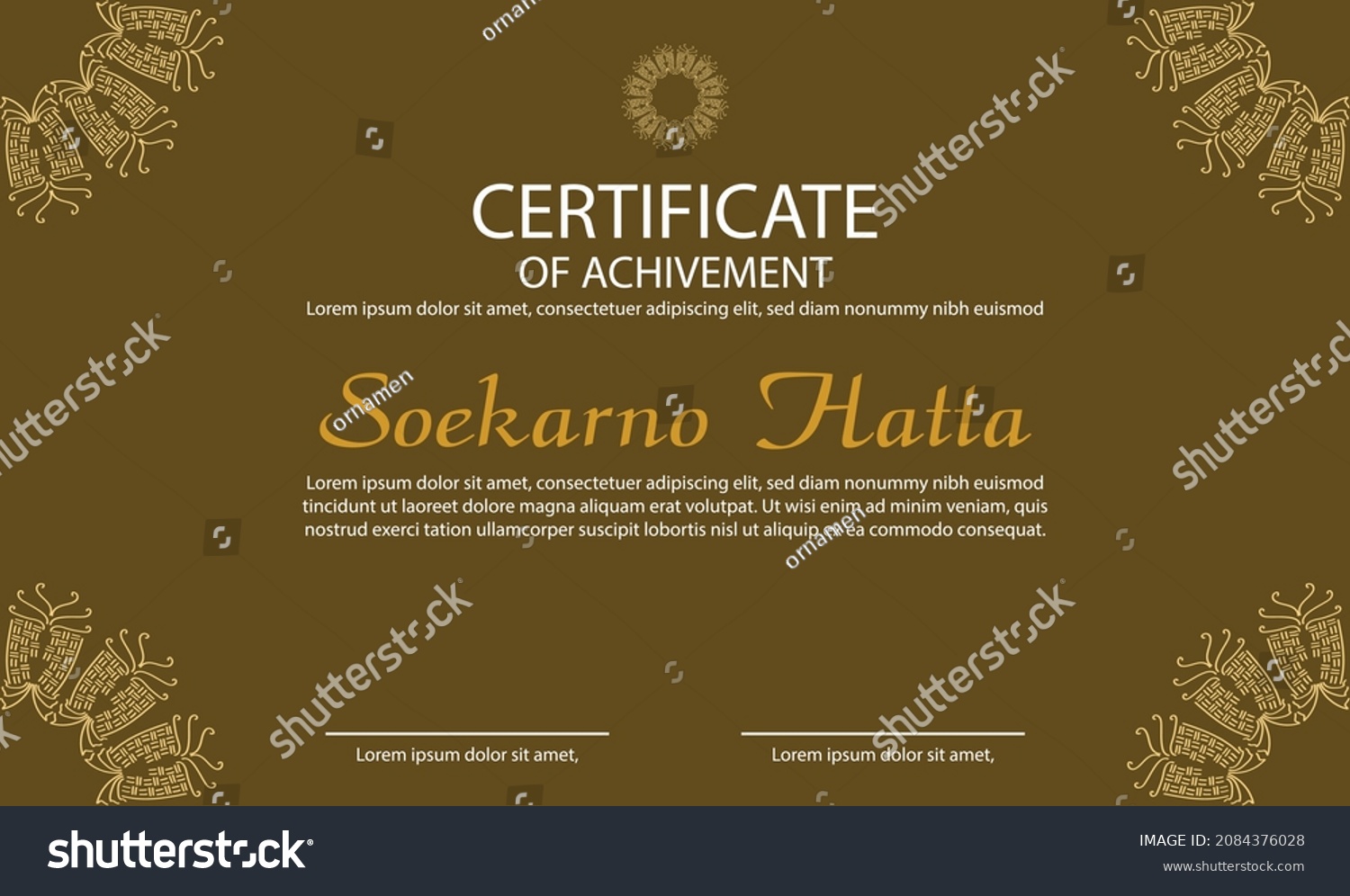 Education Certificate Template Document Vector Layout Stock Vector ...