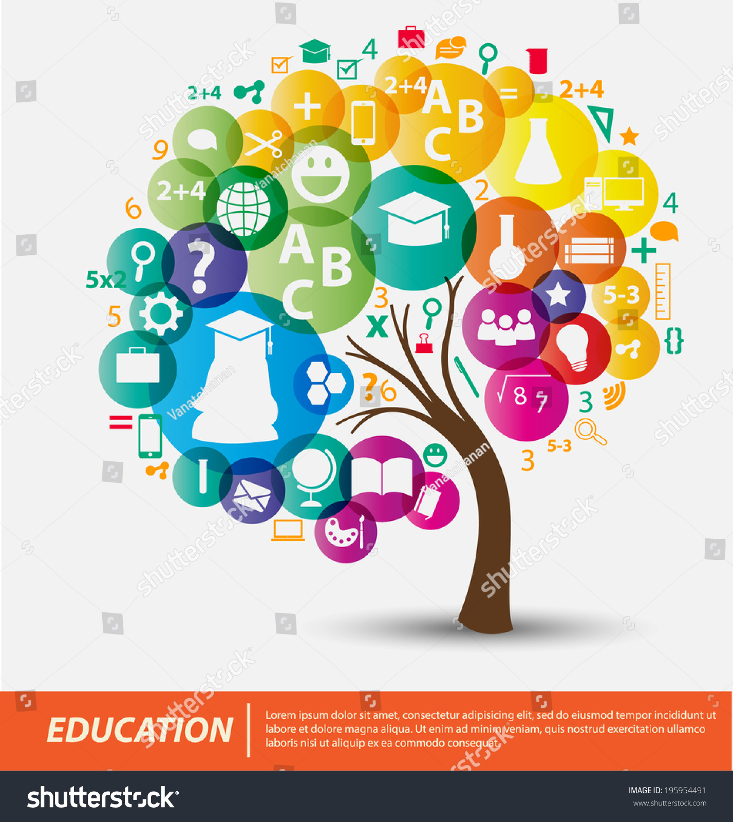 Education Concept Vector Illustration Stock Vector (Royalty Free) 195954491
