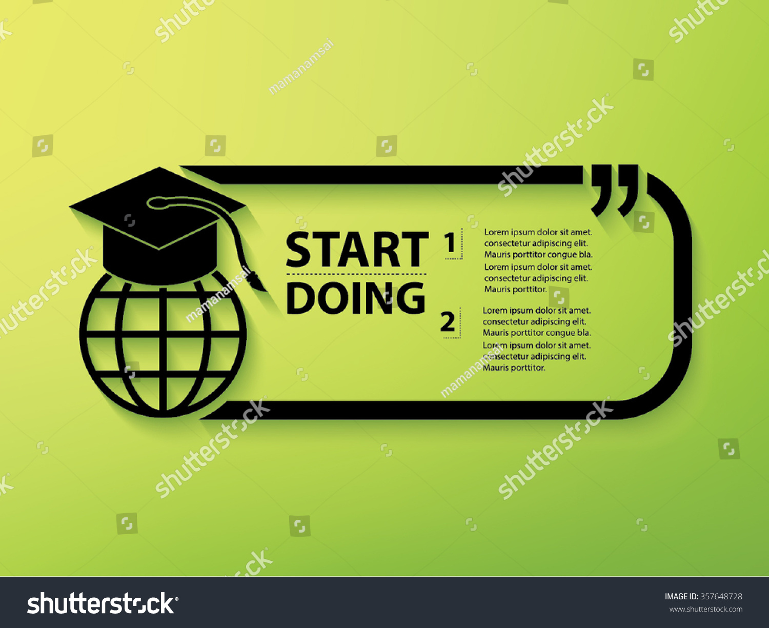 Education Design Text Boxvector Stock Vector (Royalty Free) 357648728 ...