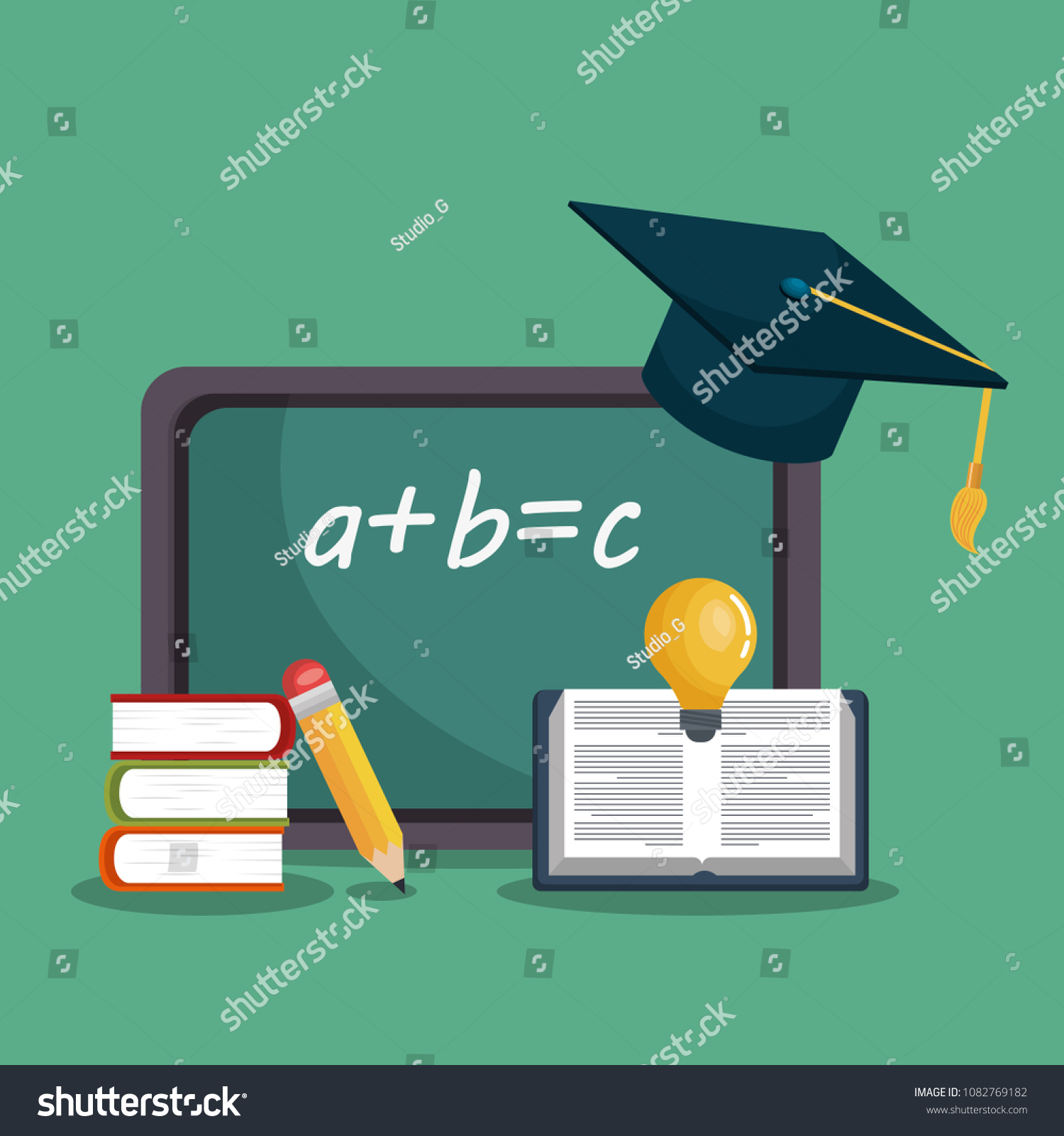 Education Easy Learning Set Icons Stock Vector (Royalty Free ...