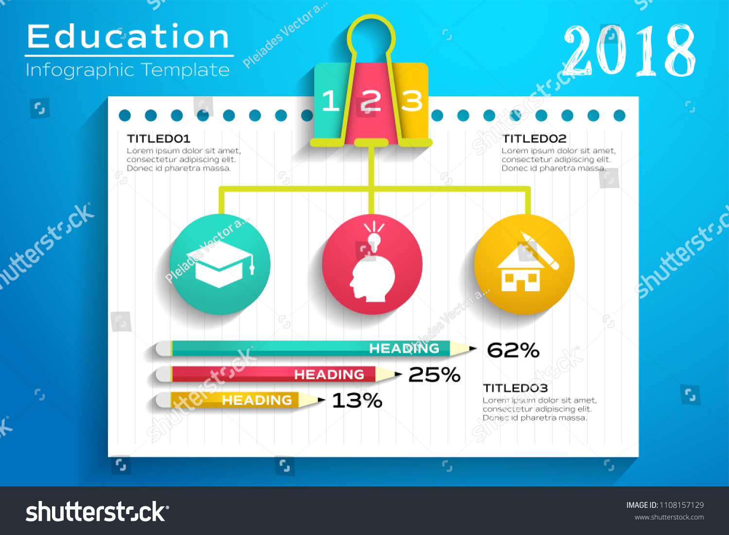Education Infographic Template Layout School Elements: เวกเตอร์สต็อก ...