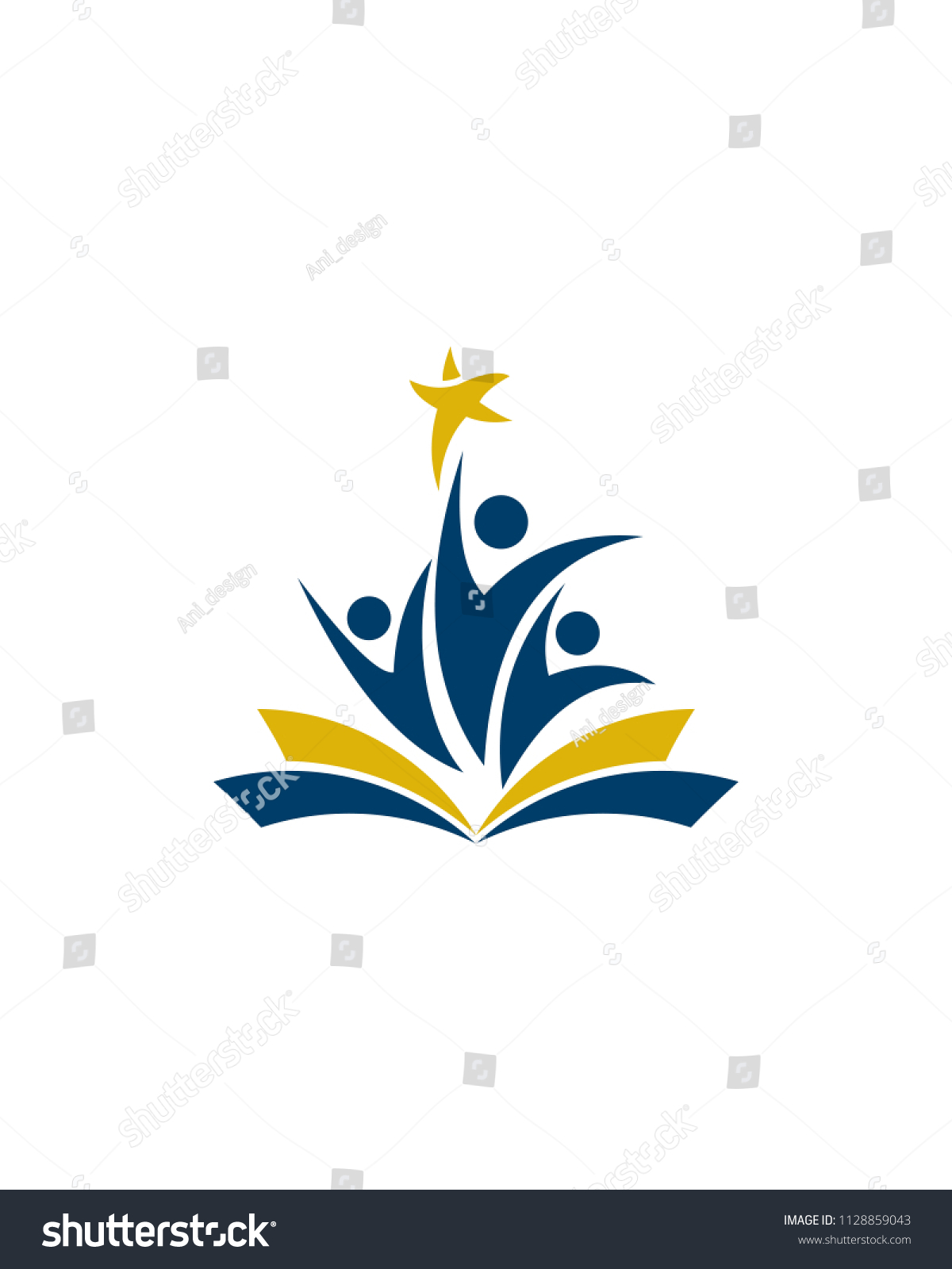Plantilla de logotipo educativo: vector de stock (libre de regalías ...