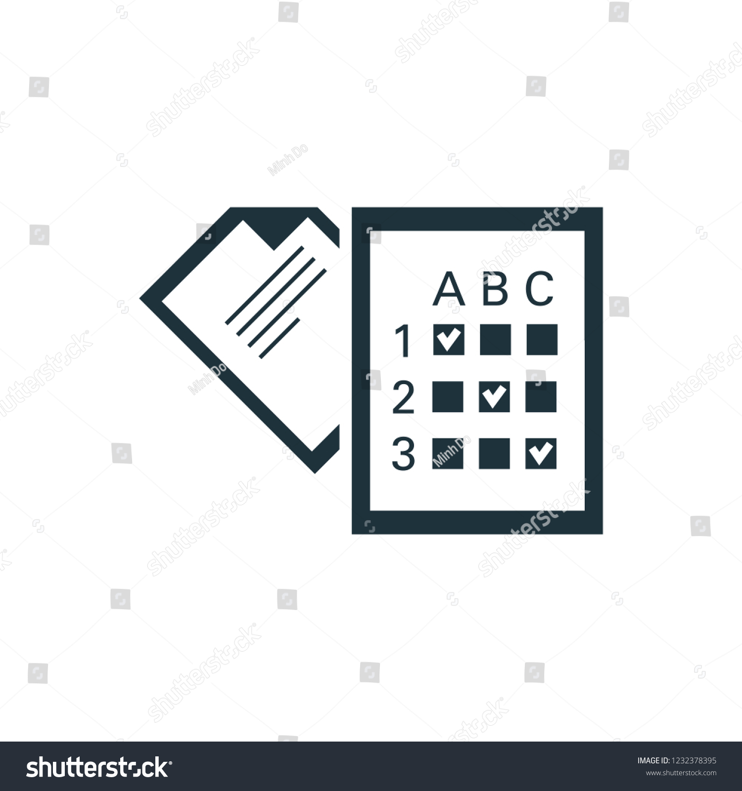 Education Multiple Choice Icon Stock Vector (Royalty Free) 1232378395