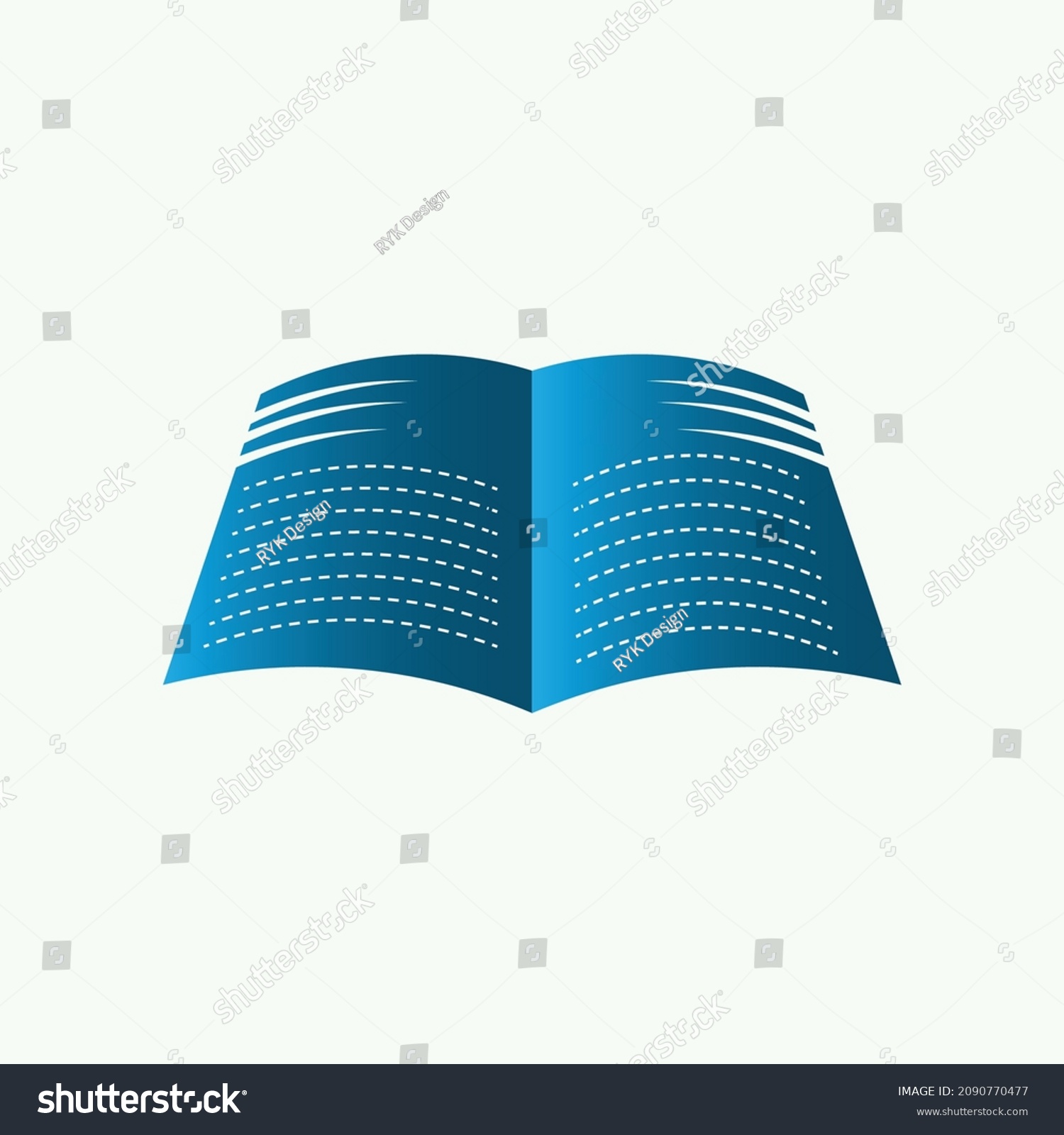 Education Open Book Design Shape Stock Vector (Royalty Free) 2090770477