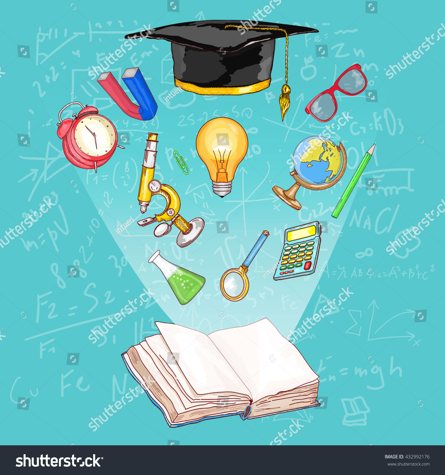Education Open Book Knowledge Education Concept Stock Vector (Royalty ...