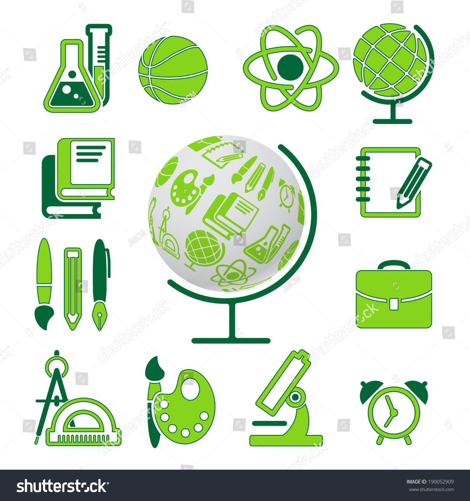Education School Symbol Vector Collection Stock Vector (Royalty Free ...